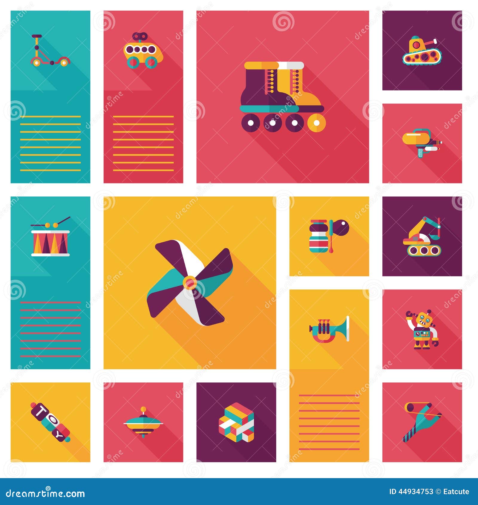 Scherzen Sie APP-ui Hintergrund Der Spielwaren Flachen, Eps10 Vektor ...