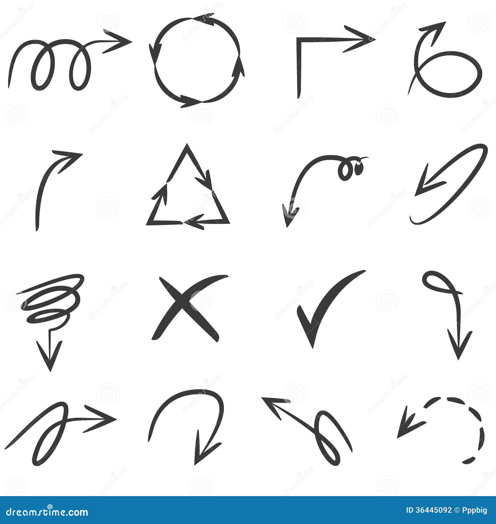 Schets e-n pijlen vector illustratie. Illustration of grafisch - 36445092