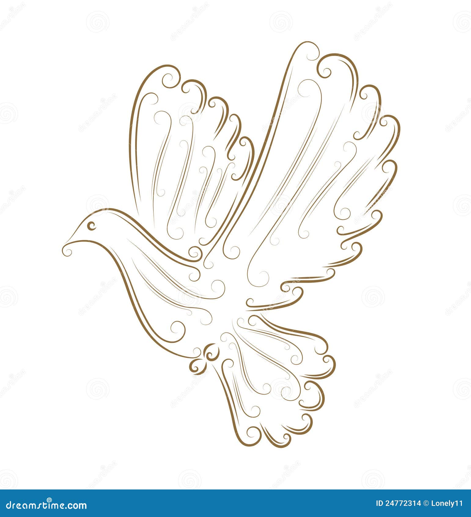 Schets van duif vector illustratie. Illustration of vlieg - 24772314