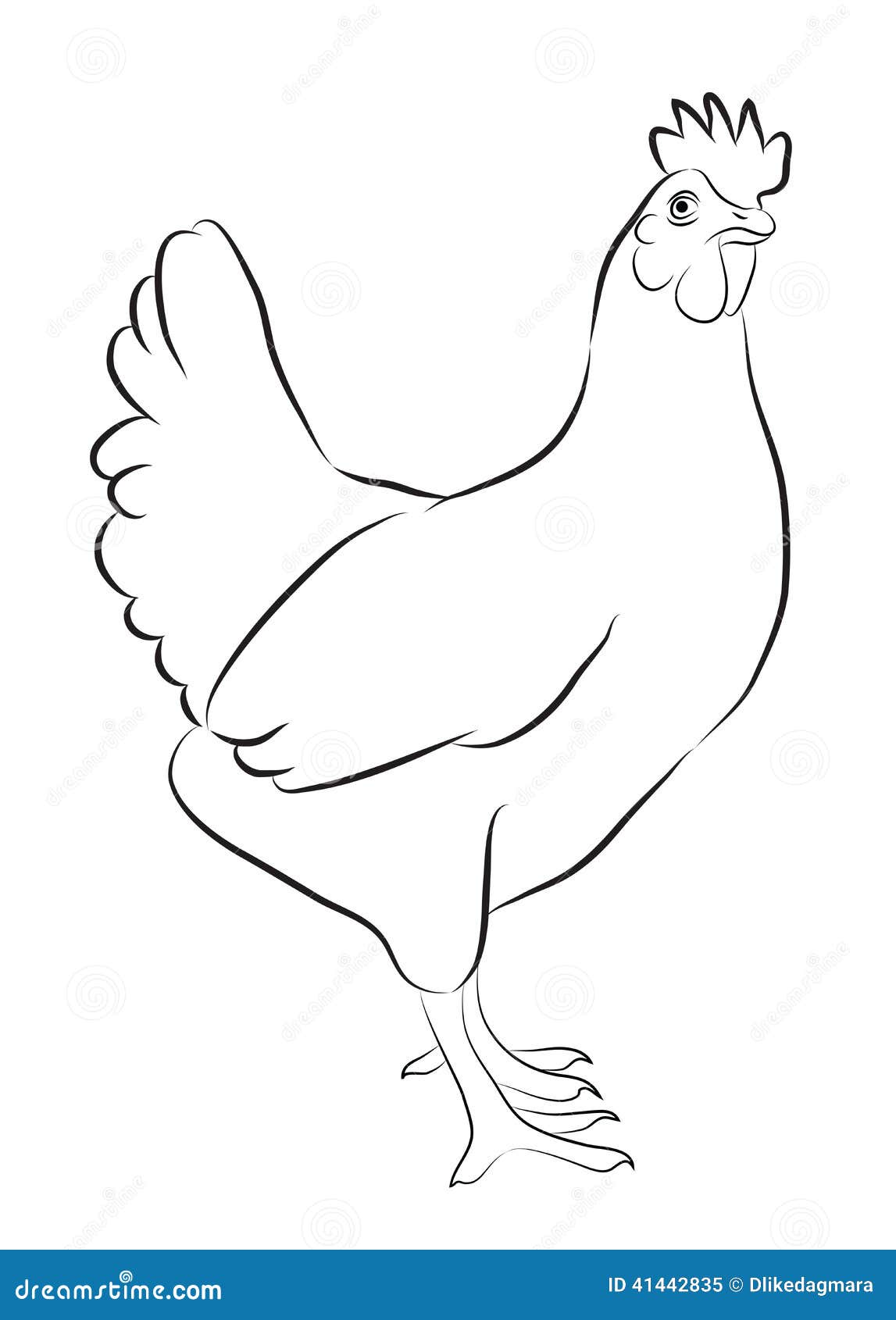 Schets van Kip vector illustratie. Afbeelding bestaande uit voorwerp ...