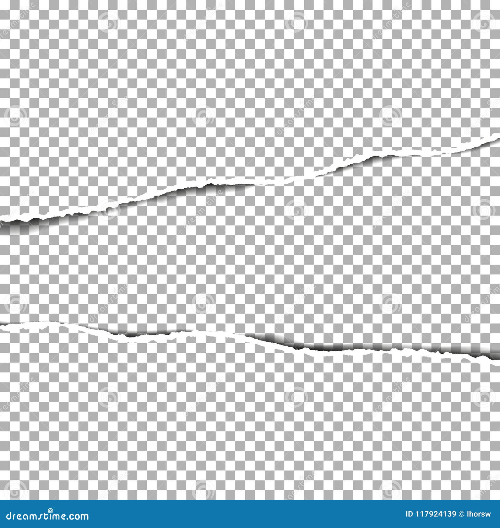 Scheur Document Met Schaduw Gescheurde Document Transparante Banner ...