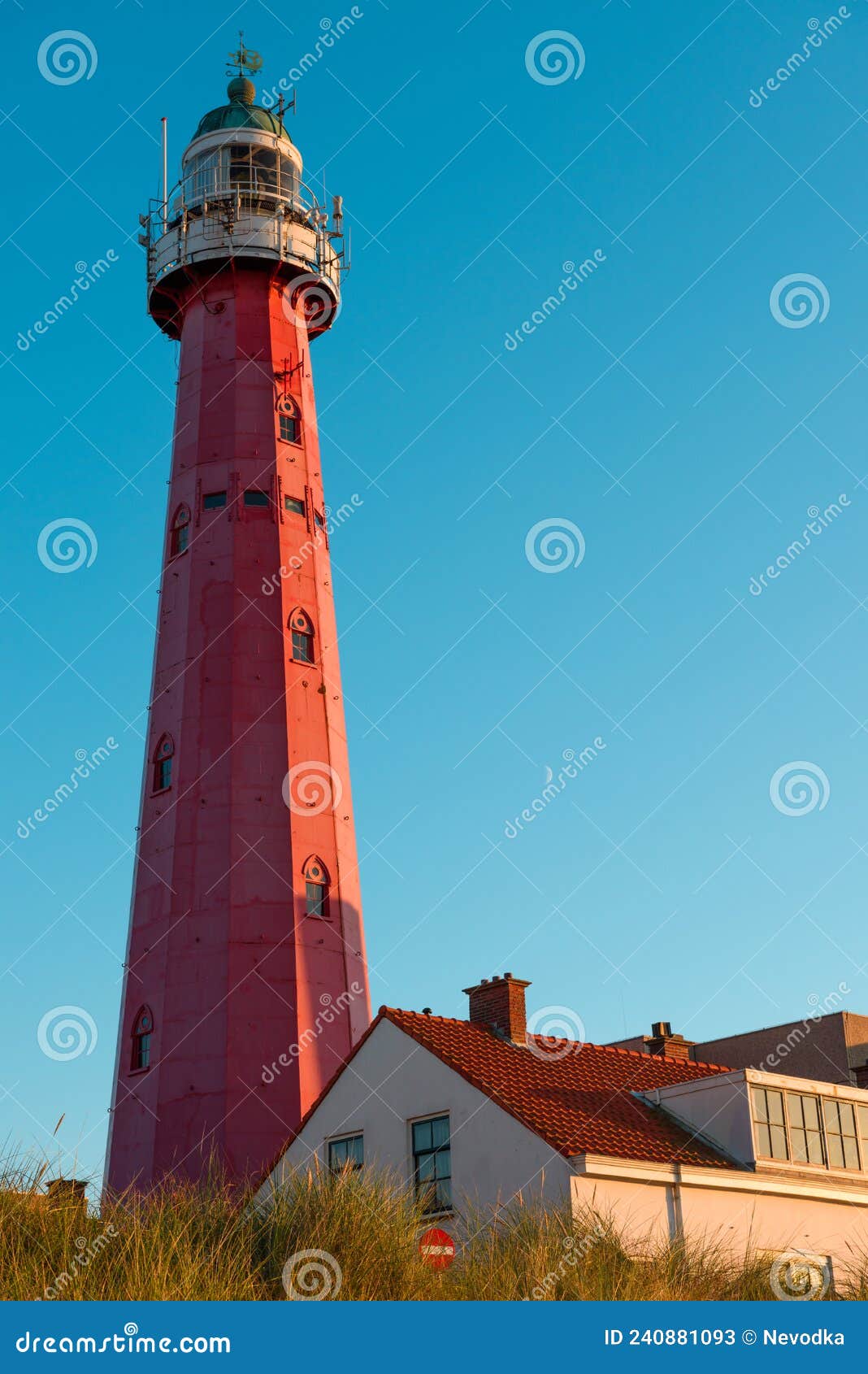 Scheveningen Lighthouse in Netherlands Stock Image - Image of clear ...