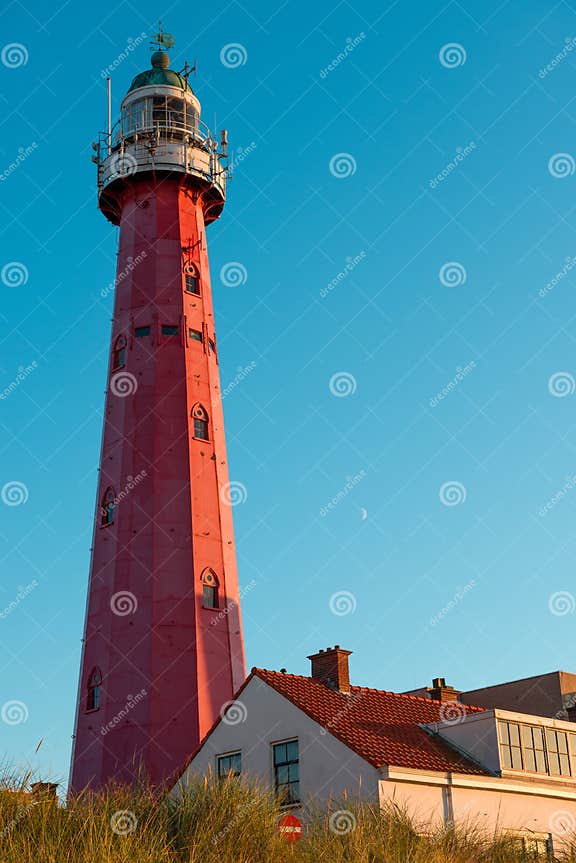 Scheveningen Lighthouse in Netherlands Stock Image - Image of clear ...