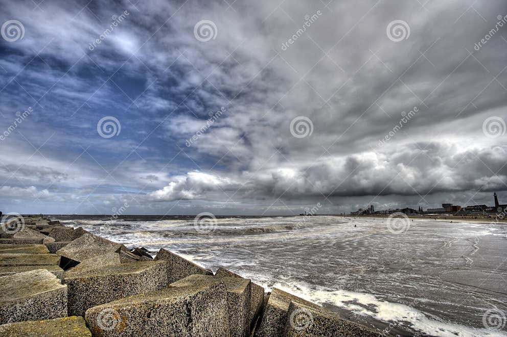 Scheveningen Storm stock photo. Image of rough, coast - 15536558