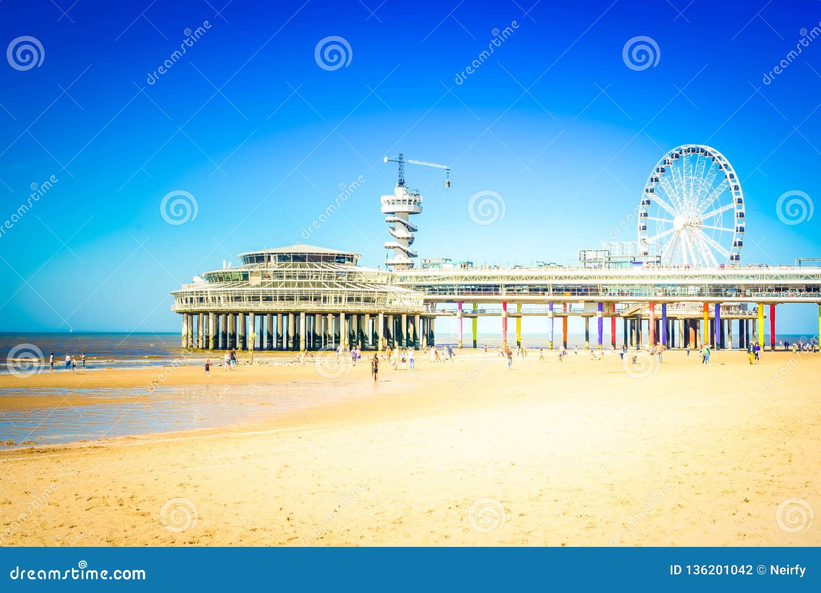 Scheveningen-Strand, Den Haag Stockfoto - Bild von atemberaubend ...