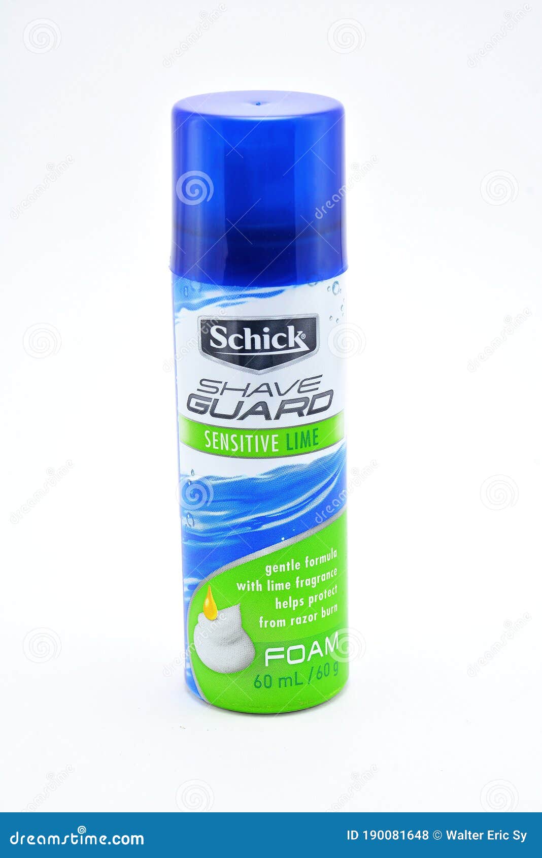 Schick Shave Guard Sensitive Lime Foam in Philippines Editorial Stock ...