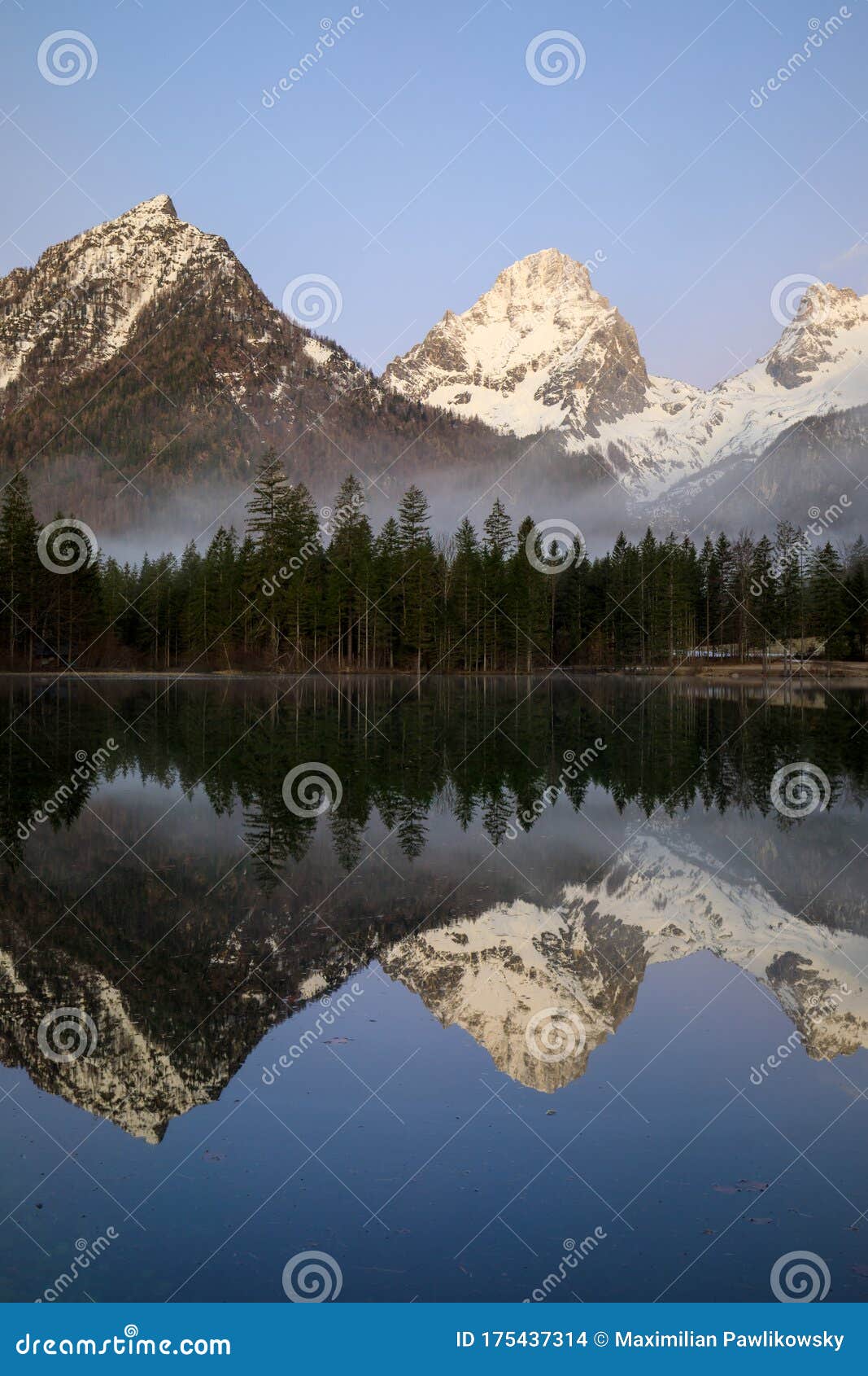 Schiederweiher in Hinterstoder with View at the Mountain Peak ...