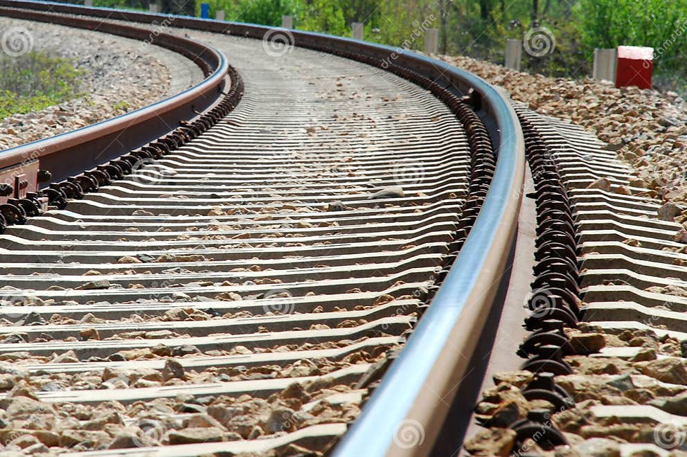 Schiene stockbild. Bild von eisenbahn, verkehr, infrastruktur - 4867835