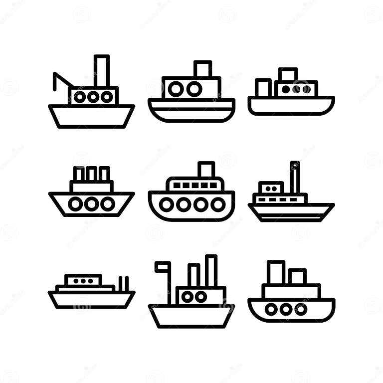 Symbol Für Das Schiff Oder Logo, Symbol Für Einzelne Zeichen Stock ...