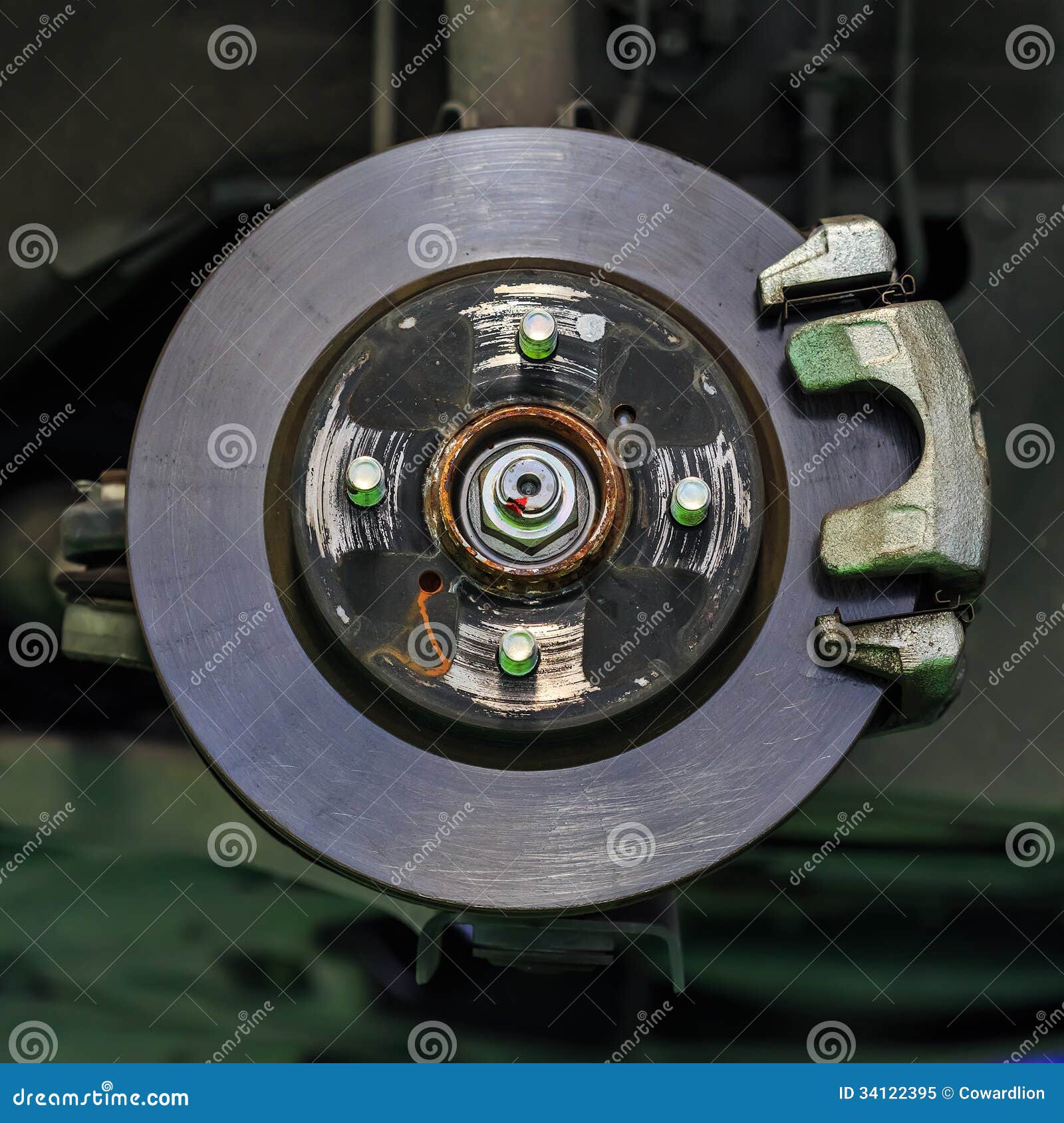 Schijfrem van een auto stock afbeelding. Image of werktuigkundige ...