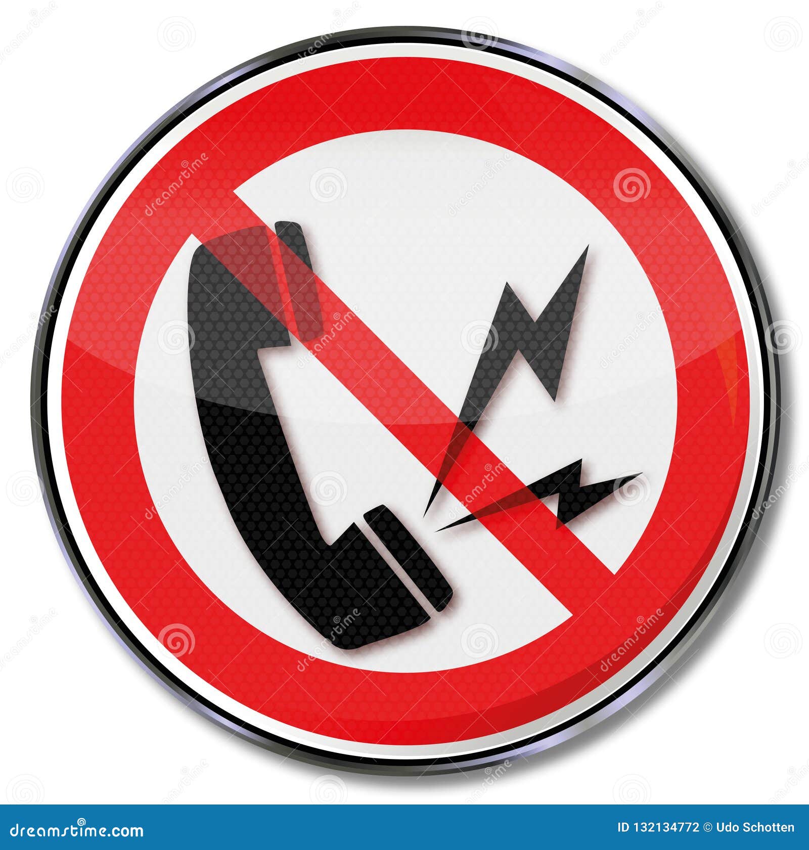 Telephone and interruption stock vector. Illustration of cancel - 132134772