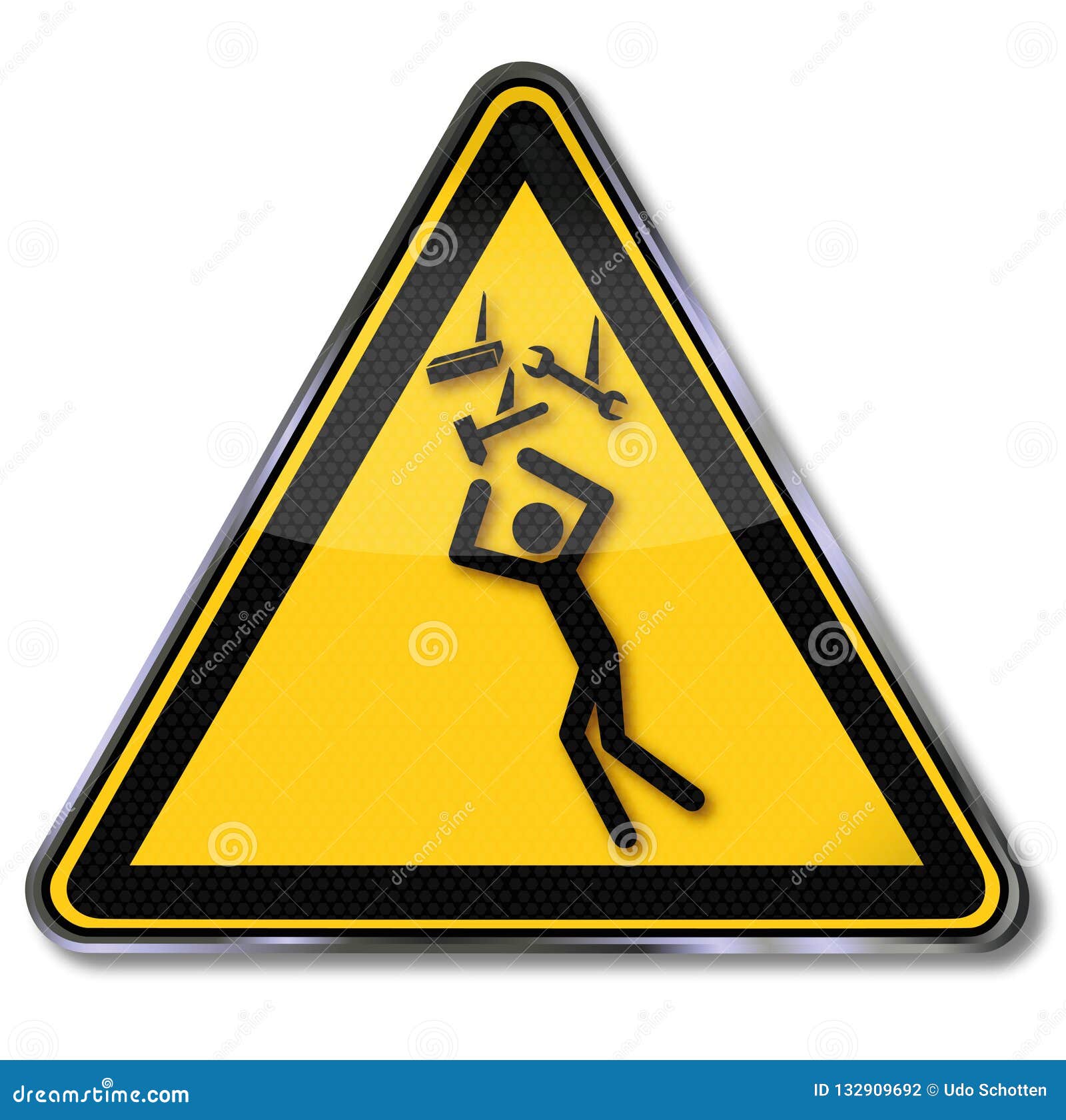 Beware of Possible Falling Tools and Objects Stock Vector ...