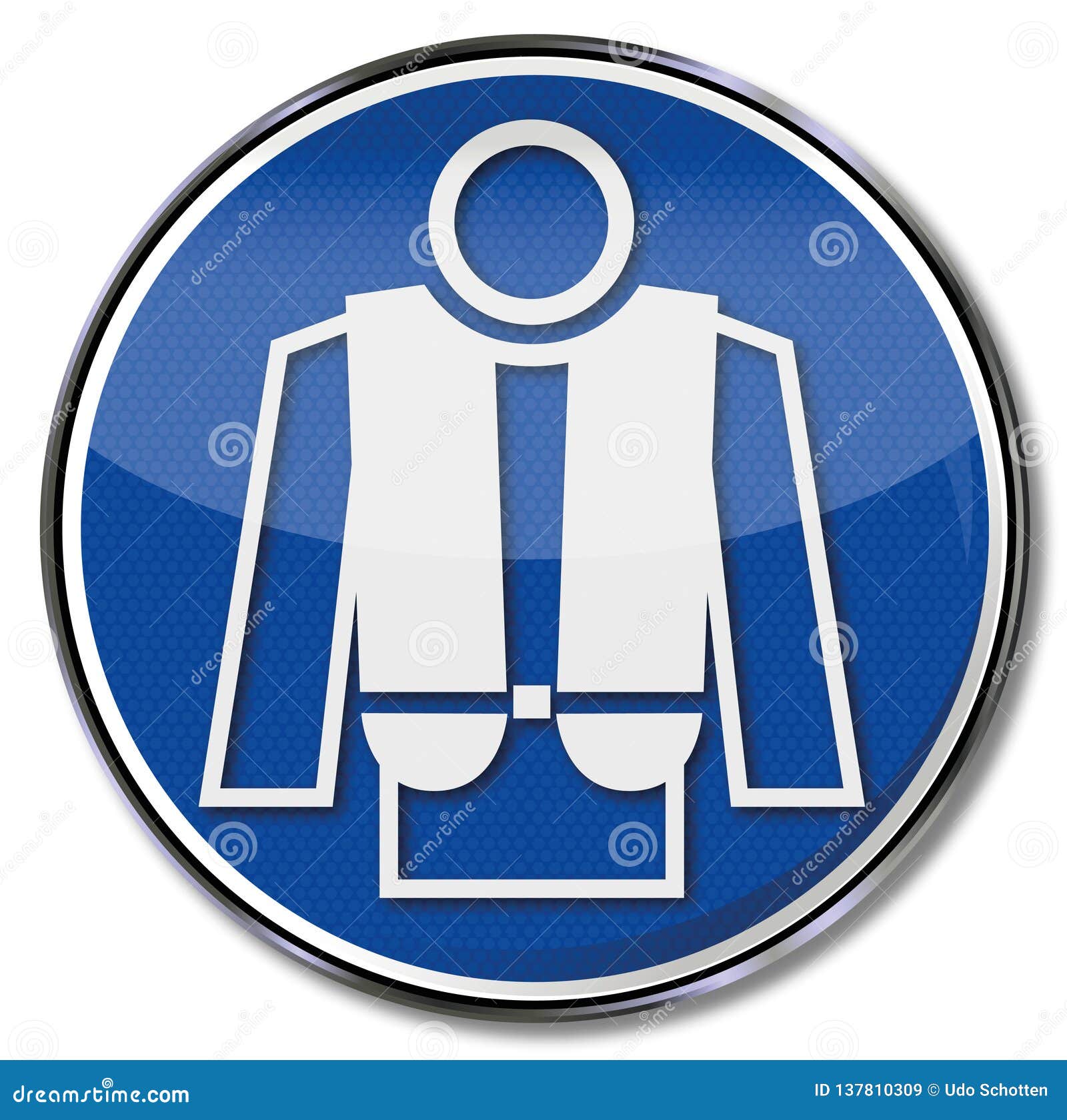 Mandatory Sign. Safety And Caution Symbols On Construction And Factory ...