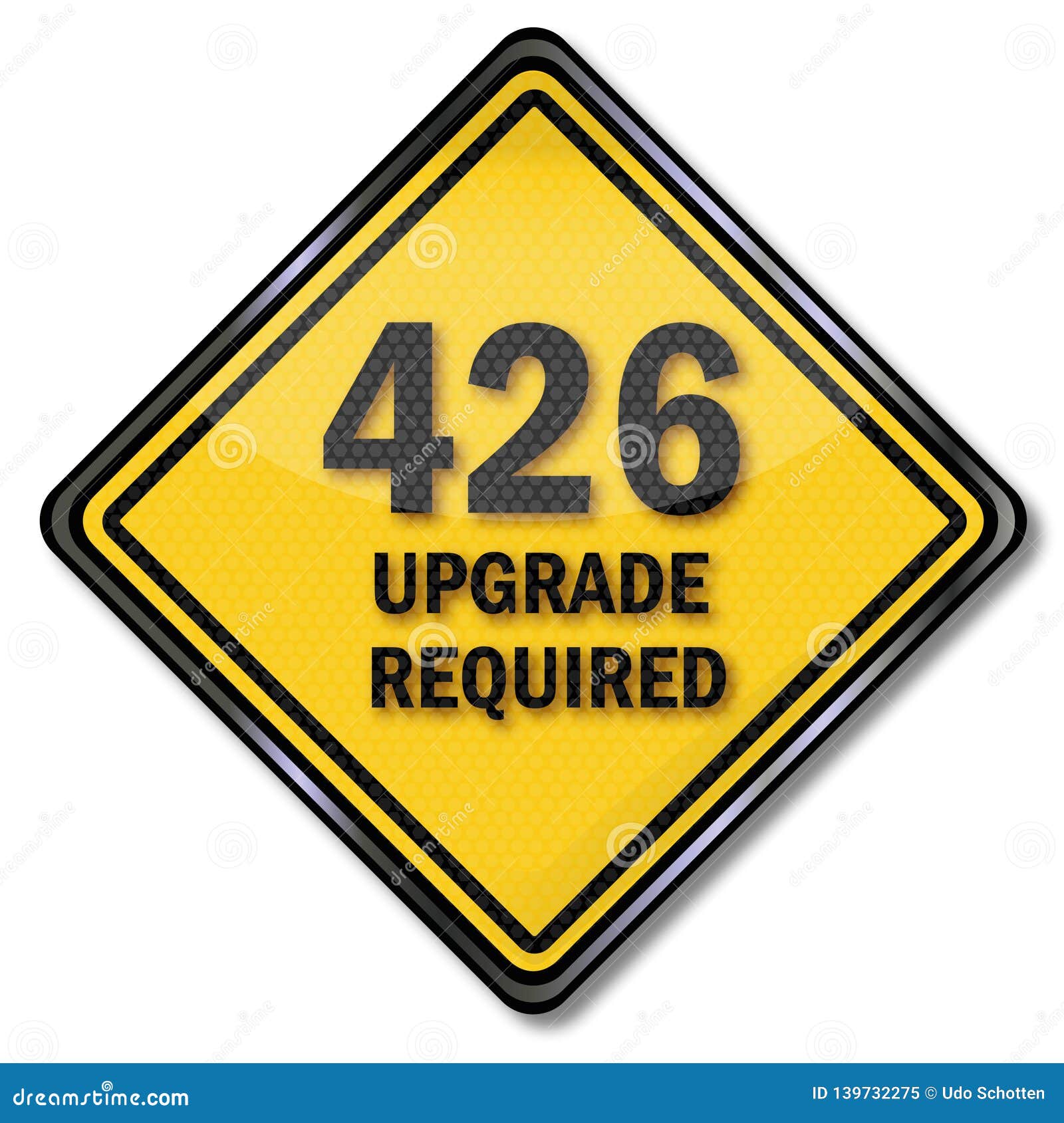Computer Sign Upgrade Required Stock Vector - Illustration of ...