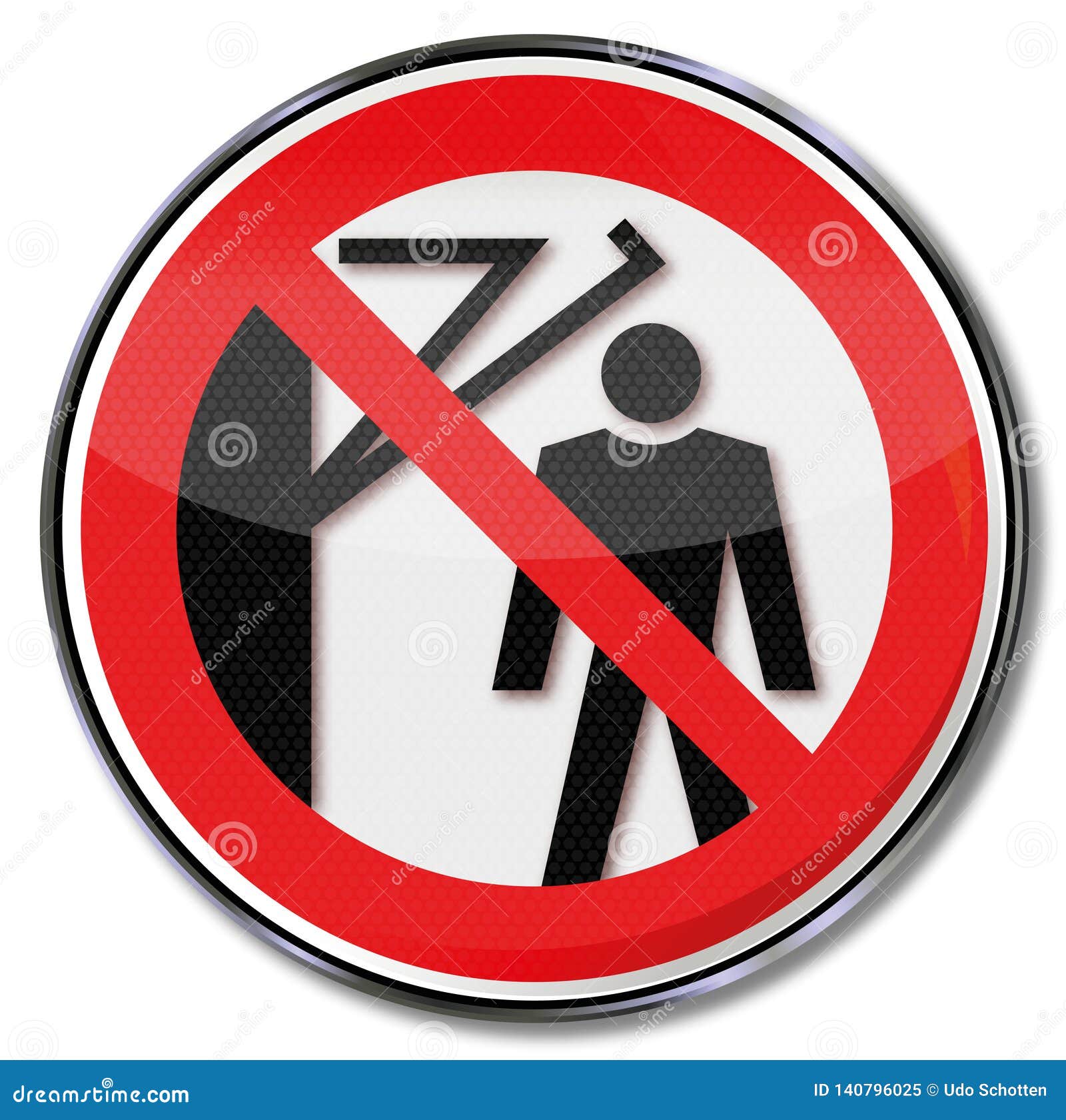 Prohibition Staying Behind the Arm Occur Prohibited Stock Vector ...