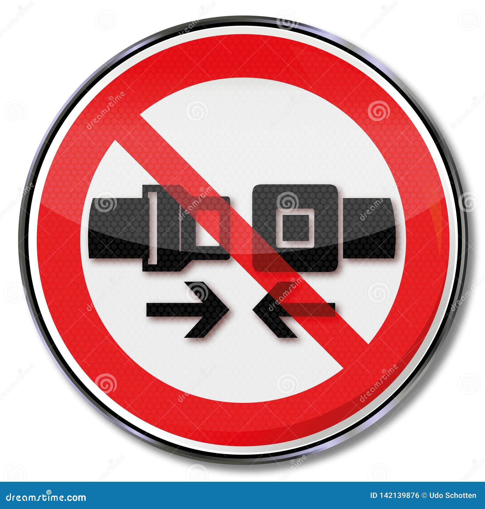 Please Do Not Attach or Buckle Stock Vector - Illustration of airport ...