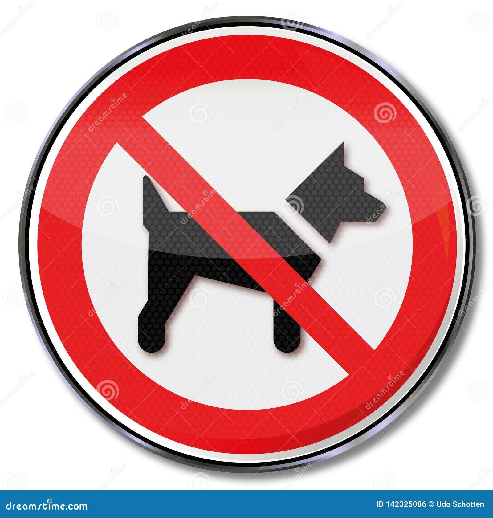 Dogs Prohibited Sign Vector Illustration | CartoonDealer.com #40159524