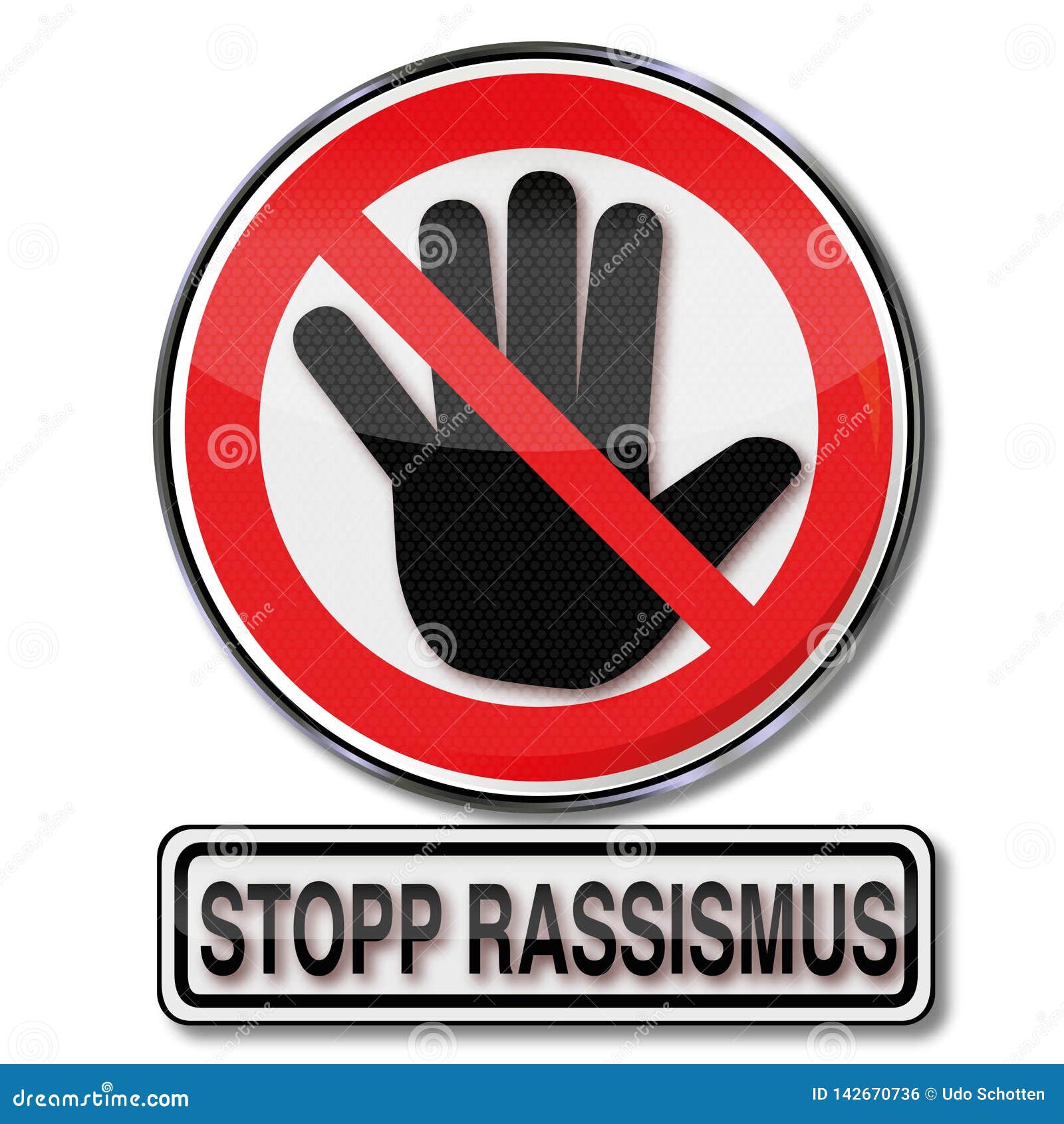 Prohibition sign no racism stock vector. Illustration of importance ...