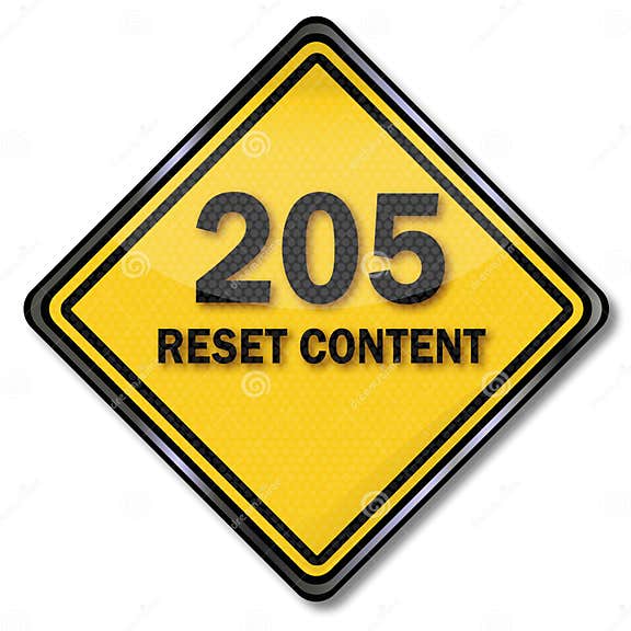 Computer Sign 205 Reset Content Stock Vector - Illustration of http ...