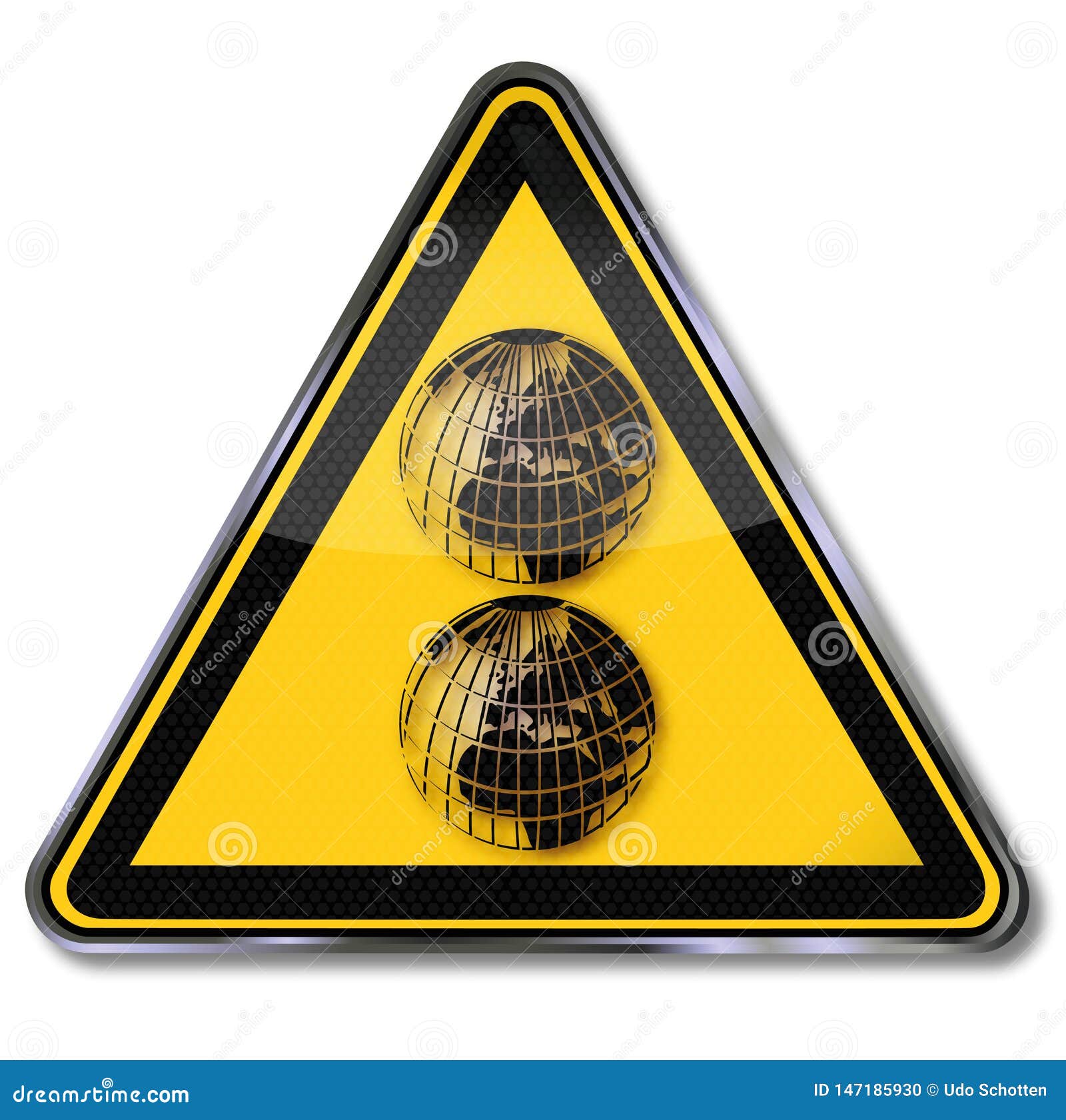 Sign with two world globes stock vector. Illustration of internet ...