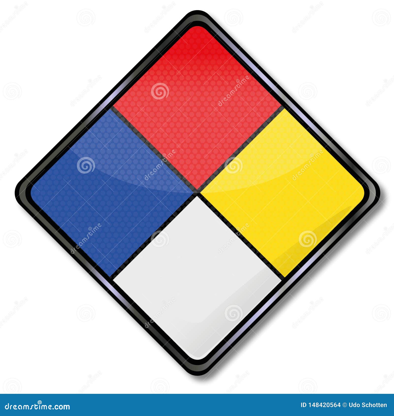 Danger sign with diamond stock vector. Illustration of damage - 148420564