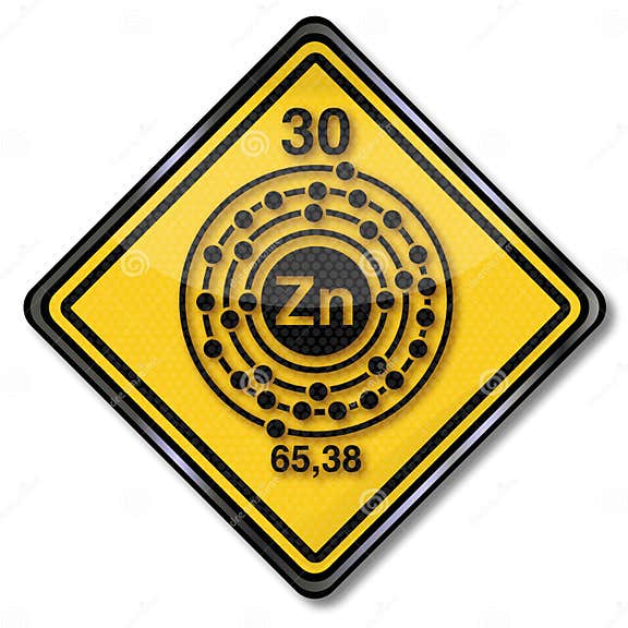 Sign Chemistry Character Zinc Stock Vector - Illustration of ions ...
