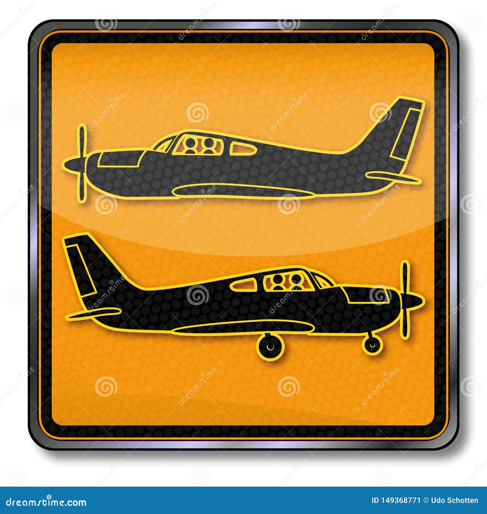 Two Small Planes in the Sky Stock Vector - Illustration of pleasure ...
