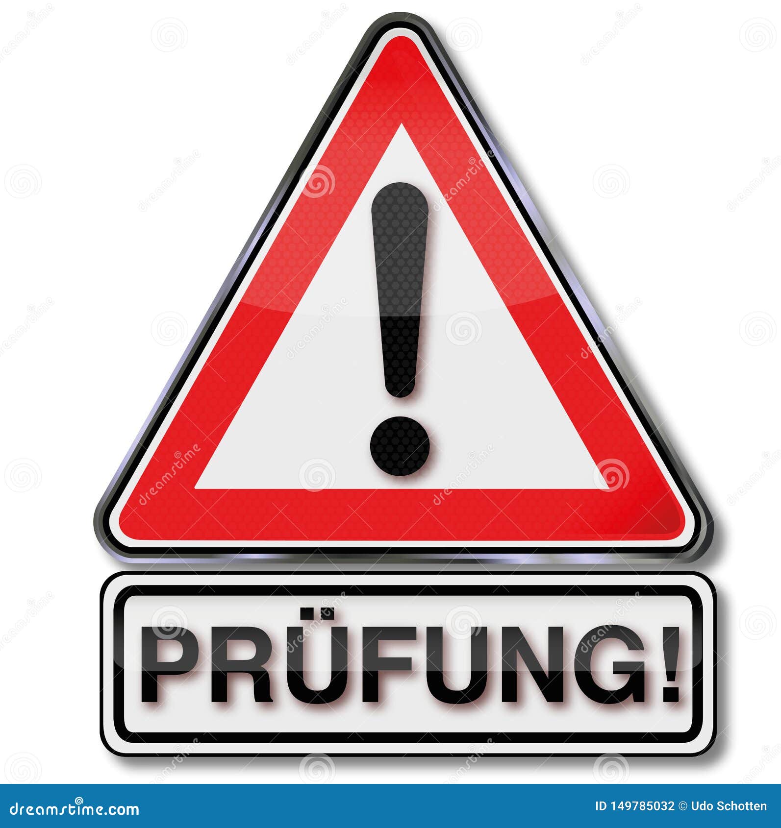 Shield Attention Exam in this Room Stock Vector - Illustration of check ...