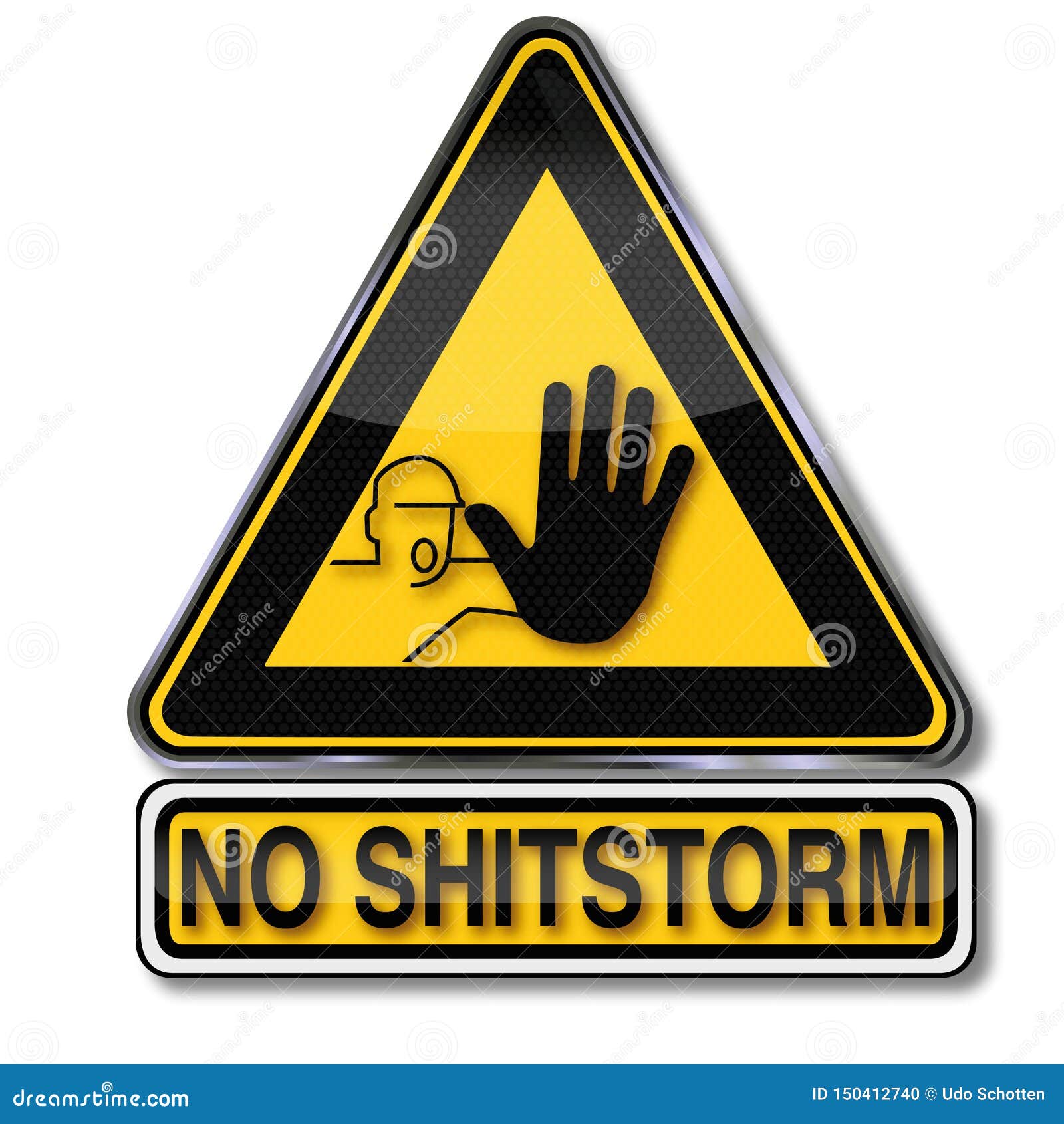 Prohibition Sign for a Shit Storm Stock Vector - Illustration of ...