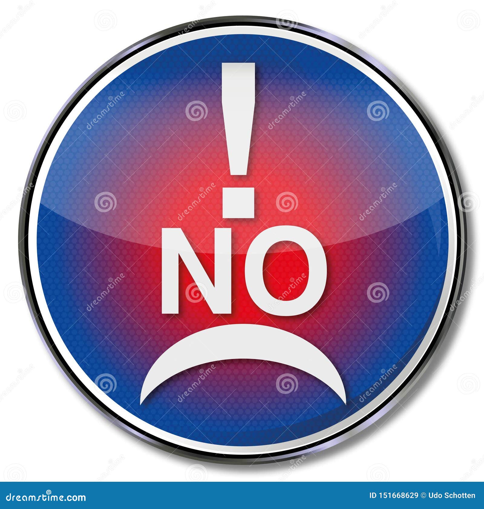 Sign with face and a No stock vector. Illustration of particularity ...