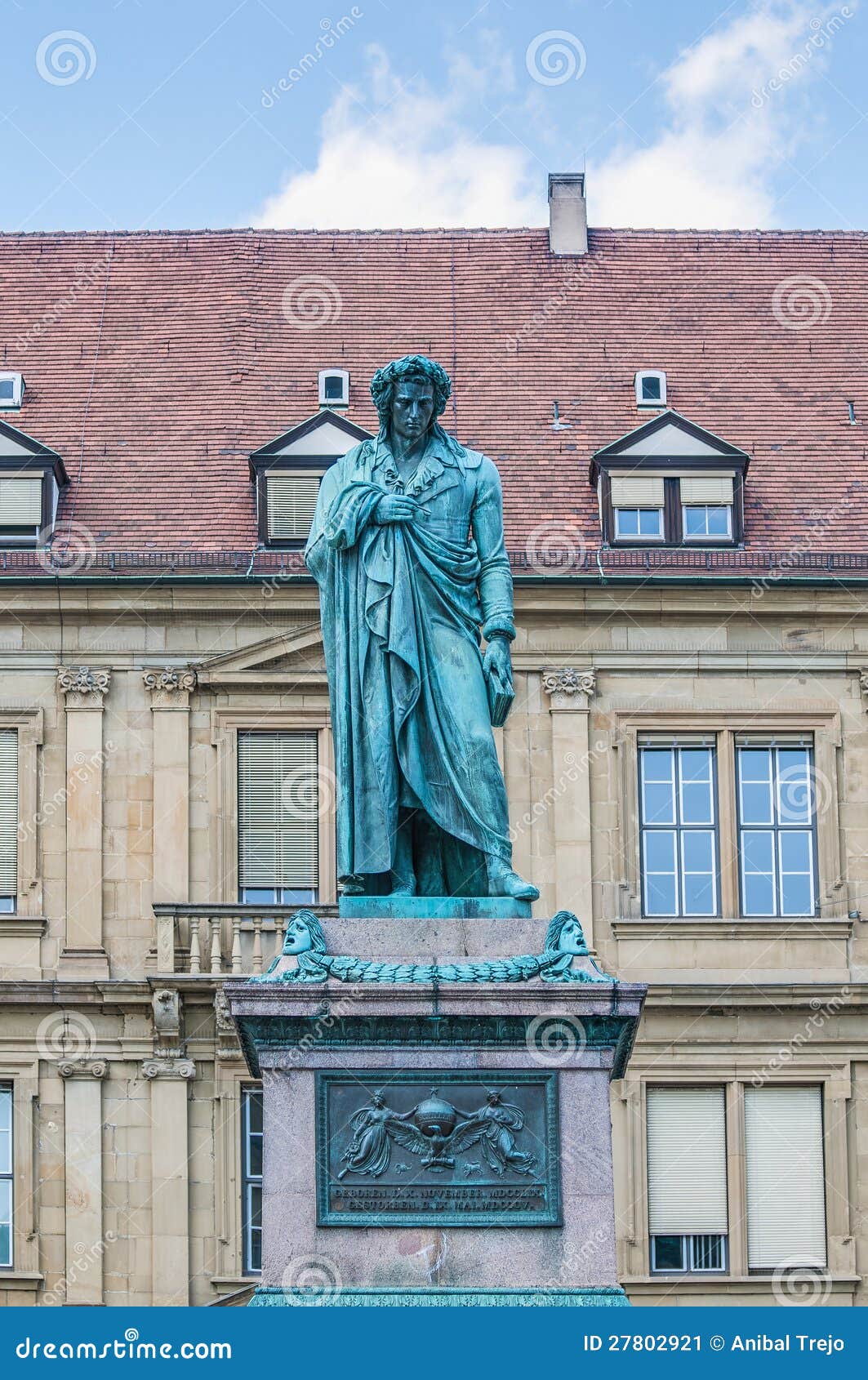 The Schiller Memorial in Stuttgart, Germany Stock Image - Image of ...