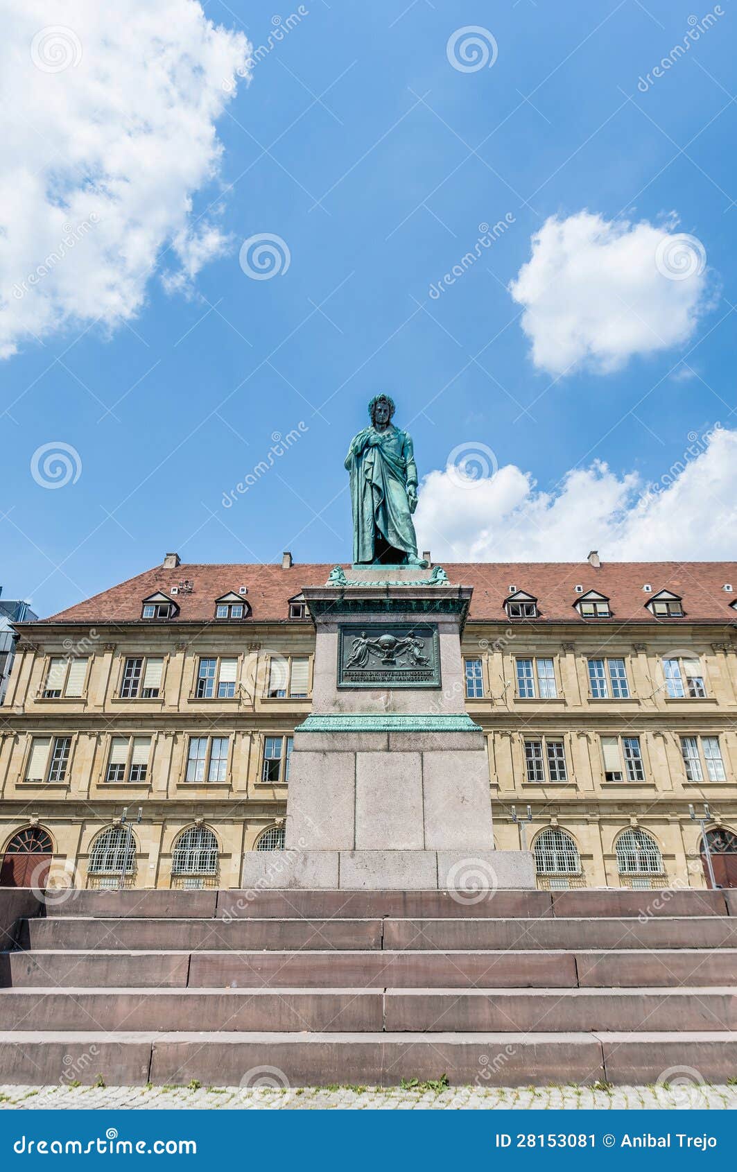 The Schiller Memorial in Stuttgart, Germany Stock Image - Image of ...