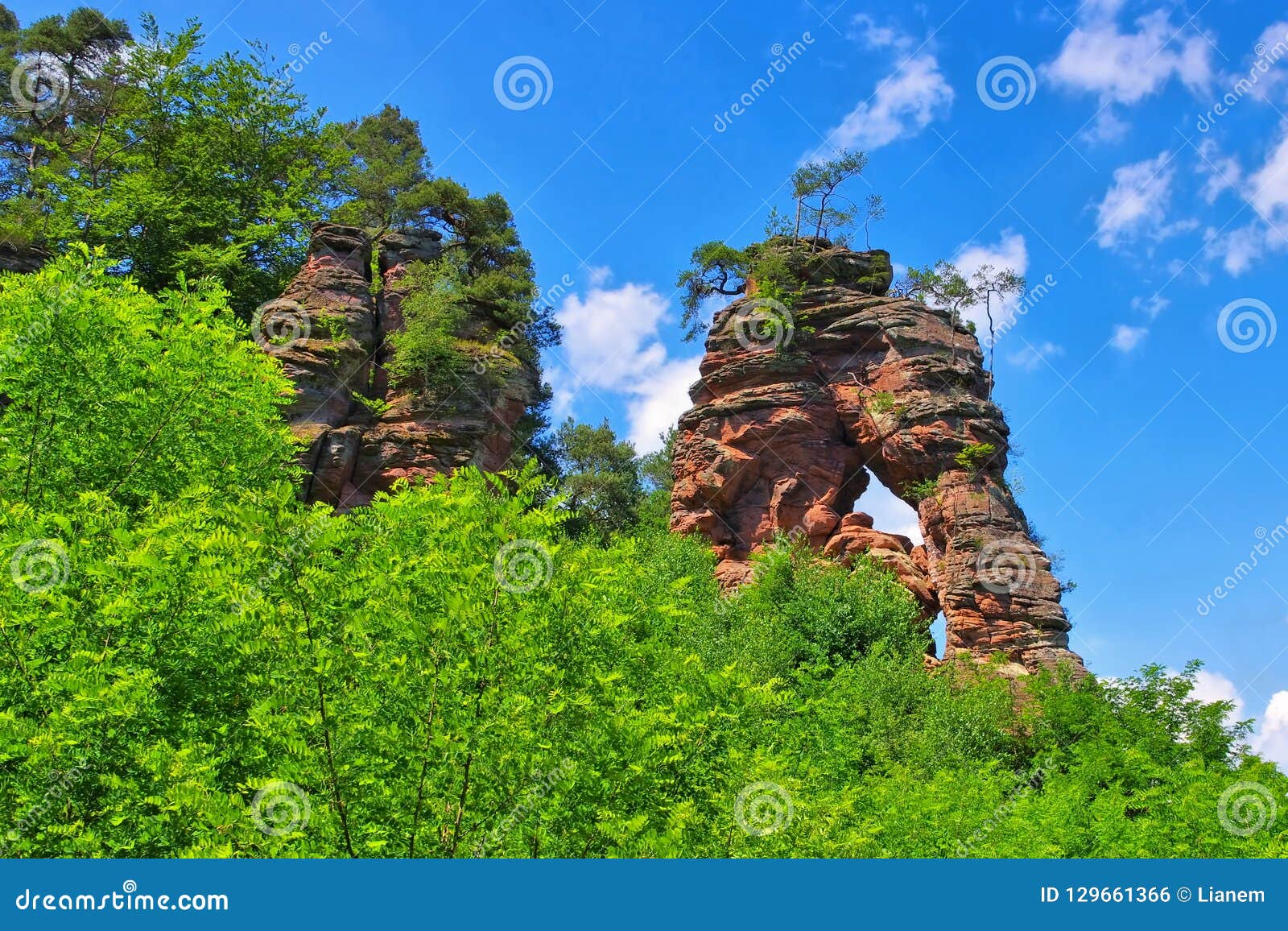 Schillerfelsen Rock in Dahn Rockland Stock Photo - Image of europe ...
