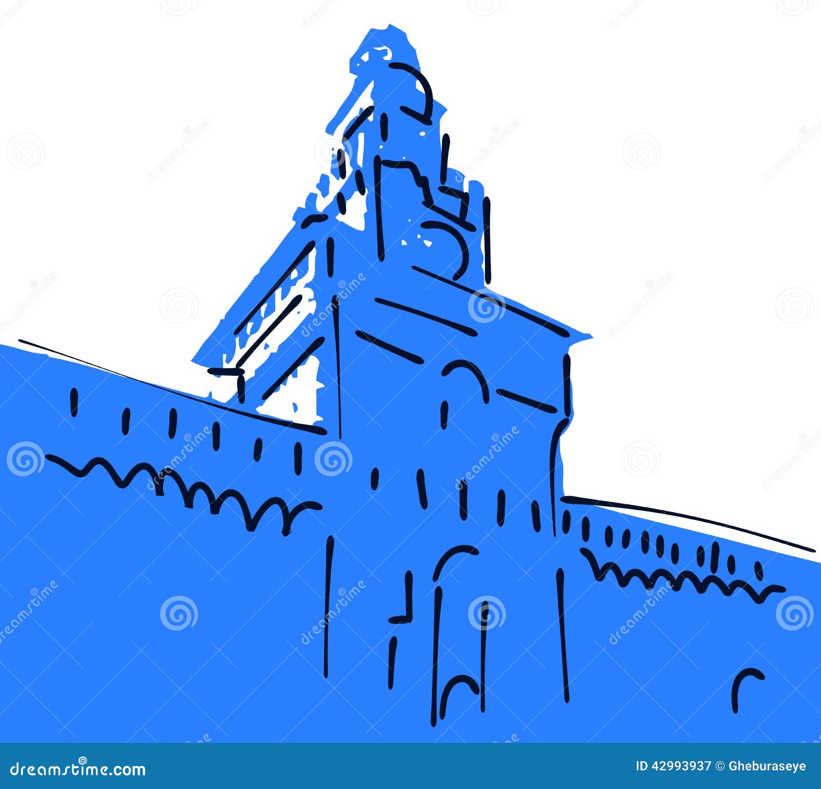 Schizzo Del Castello Sforzesco Di Milano Illustrazione di Stock ...