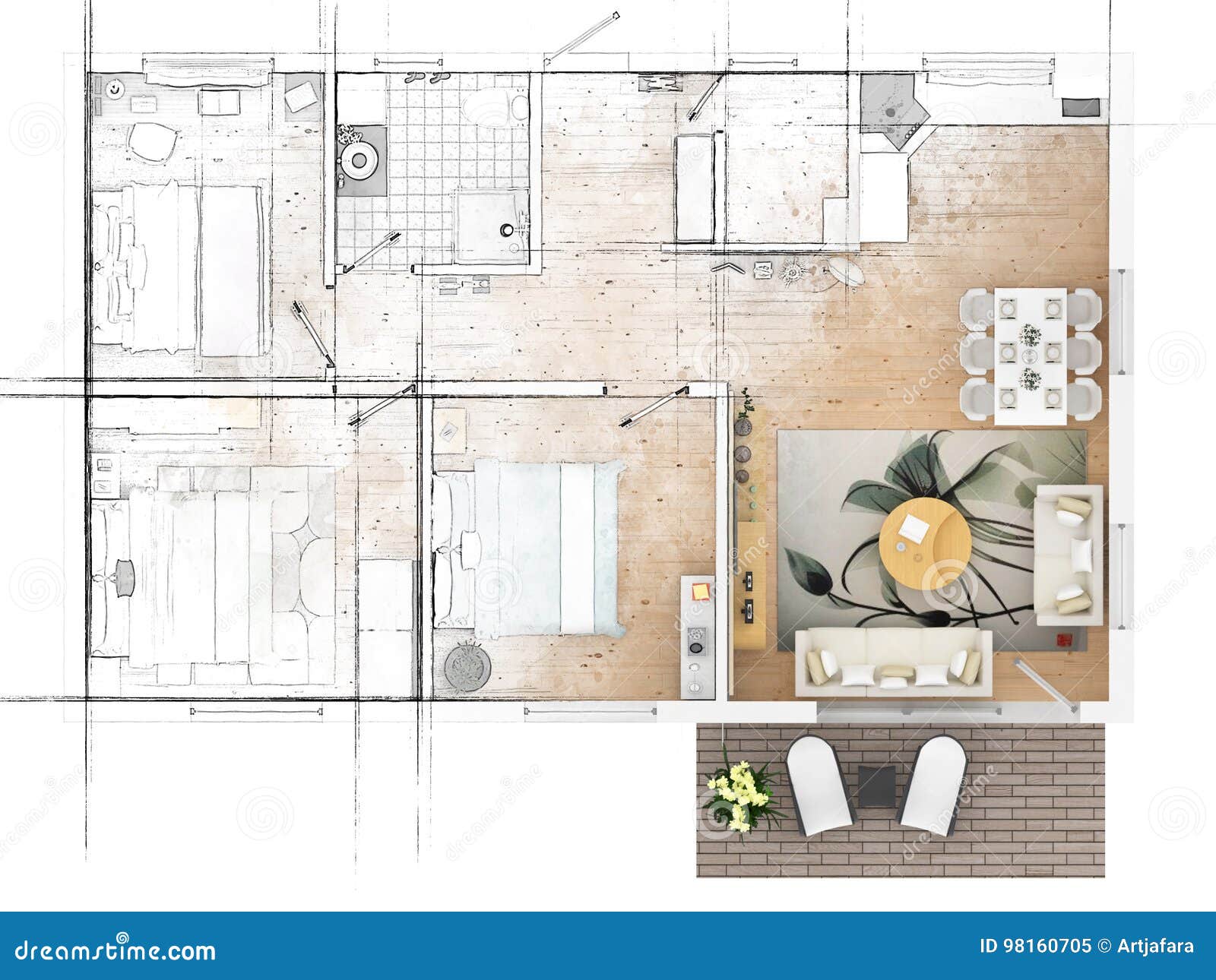 Schizzo della pianta illustrazione di stock. Illustrazione di domestico ...