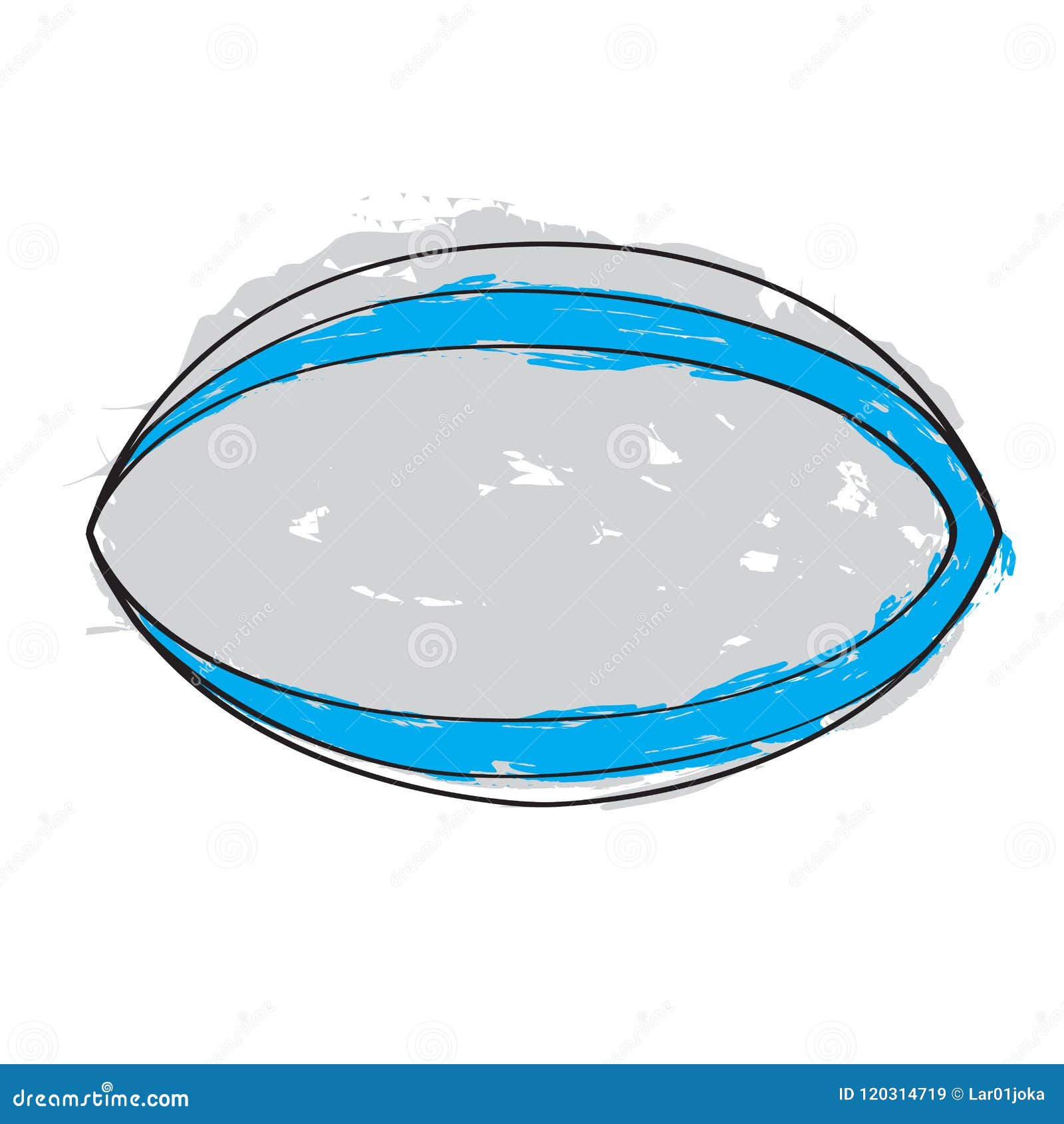 Schizzo Di Una Palla Di Rugby Illustrazione Vettoriale - Illustrazione ...