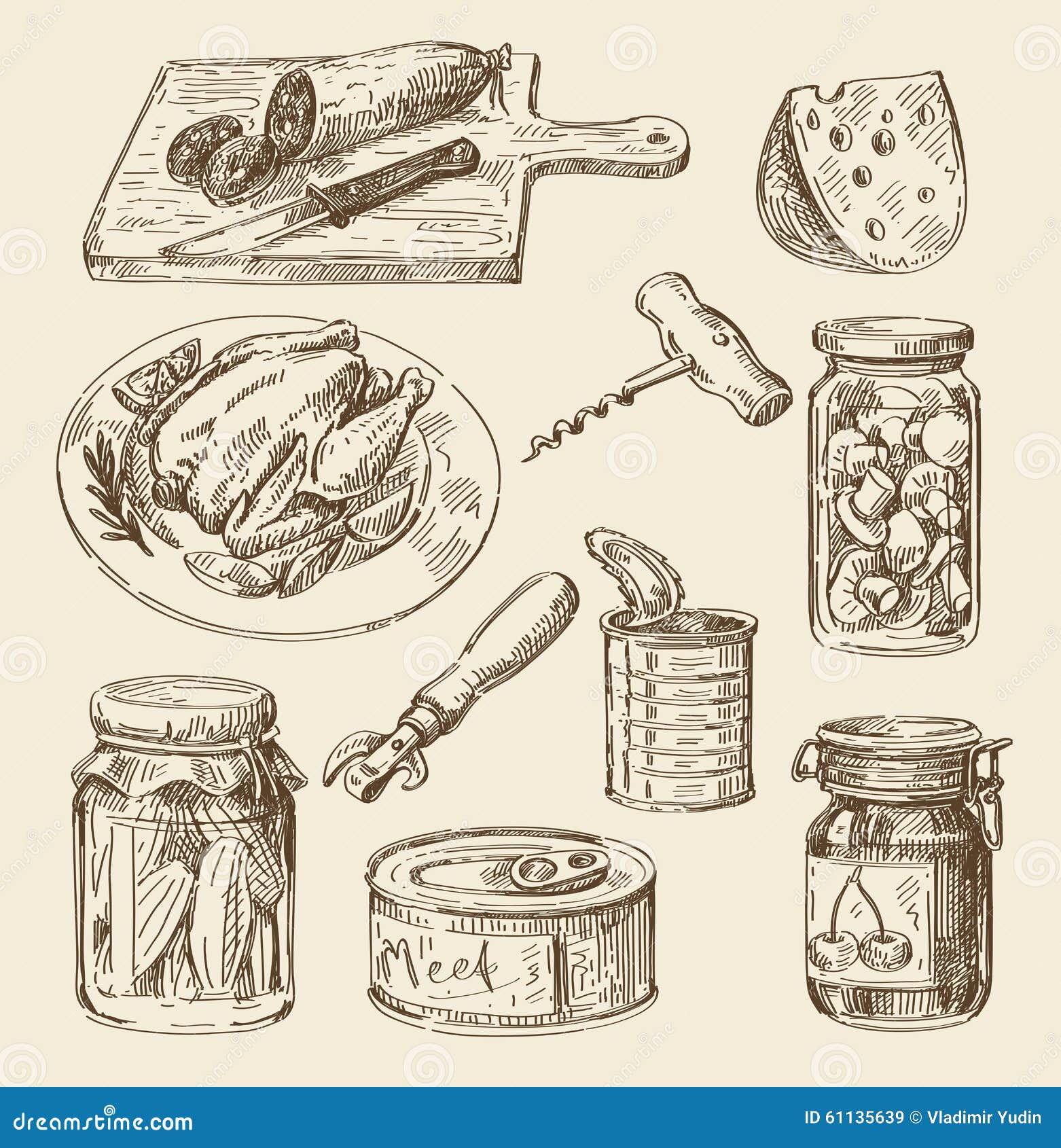 Schizzo Disegnato a Mano Dell'alimento Illustrazione Vettoriale ...