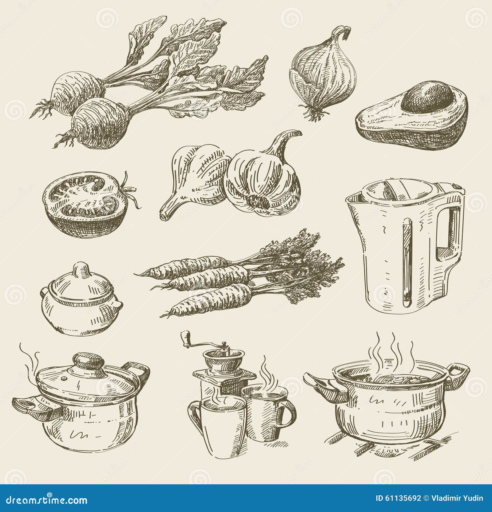 Schizzo Disegnato a Mano Dell'alimento Illustrazione Vettoriale ...