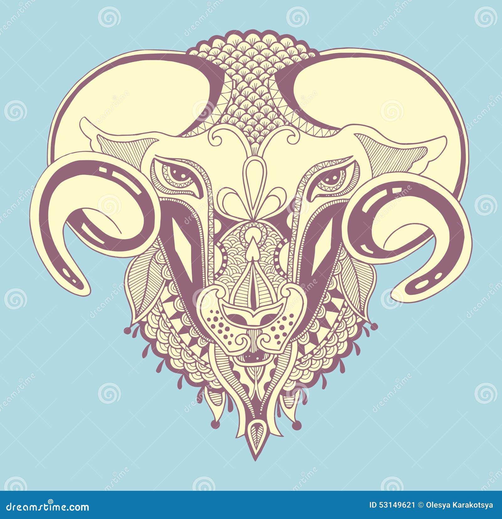 Schizzo Originale Della Capra Capa, Disegno Decorativo Illustrazione ...