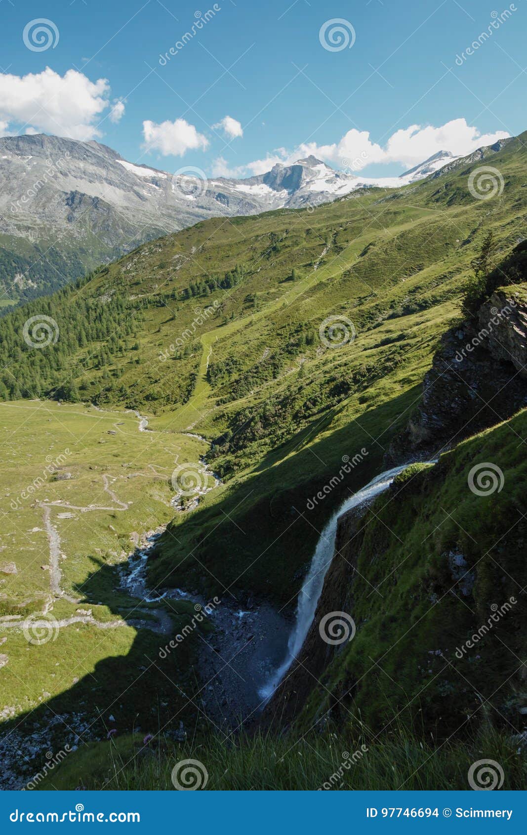 Schleierfall Cascade in Tux Tyrol Stock Photo - Image of joch, outlook ...