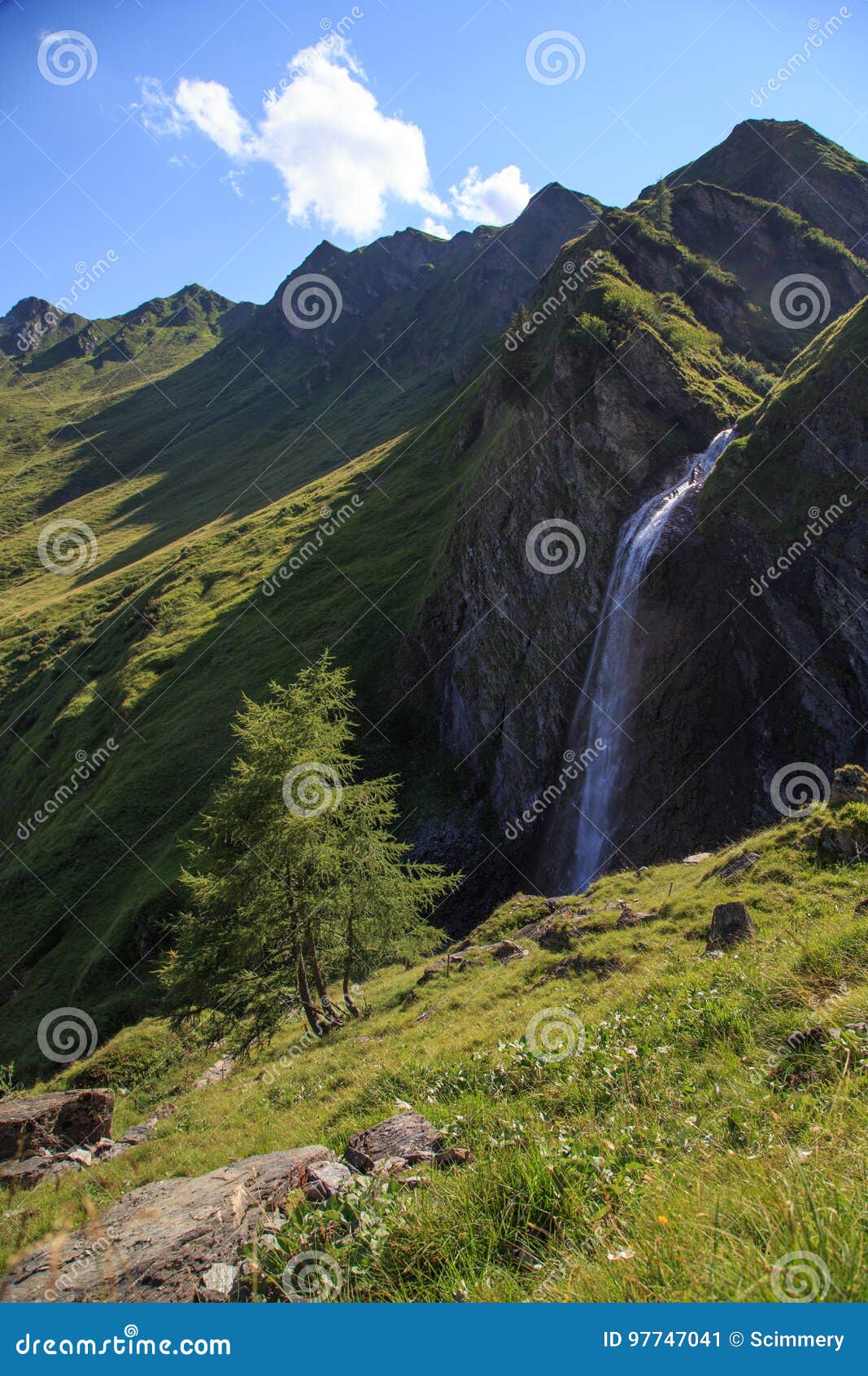 Schleierfall Cascade in Tux Tyrol Stock Image - Image of tuxer, shrub ...