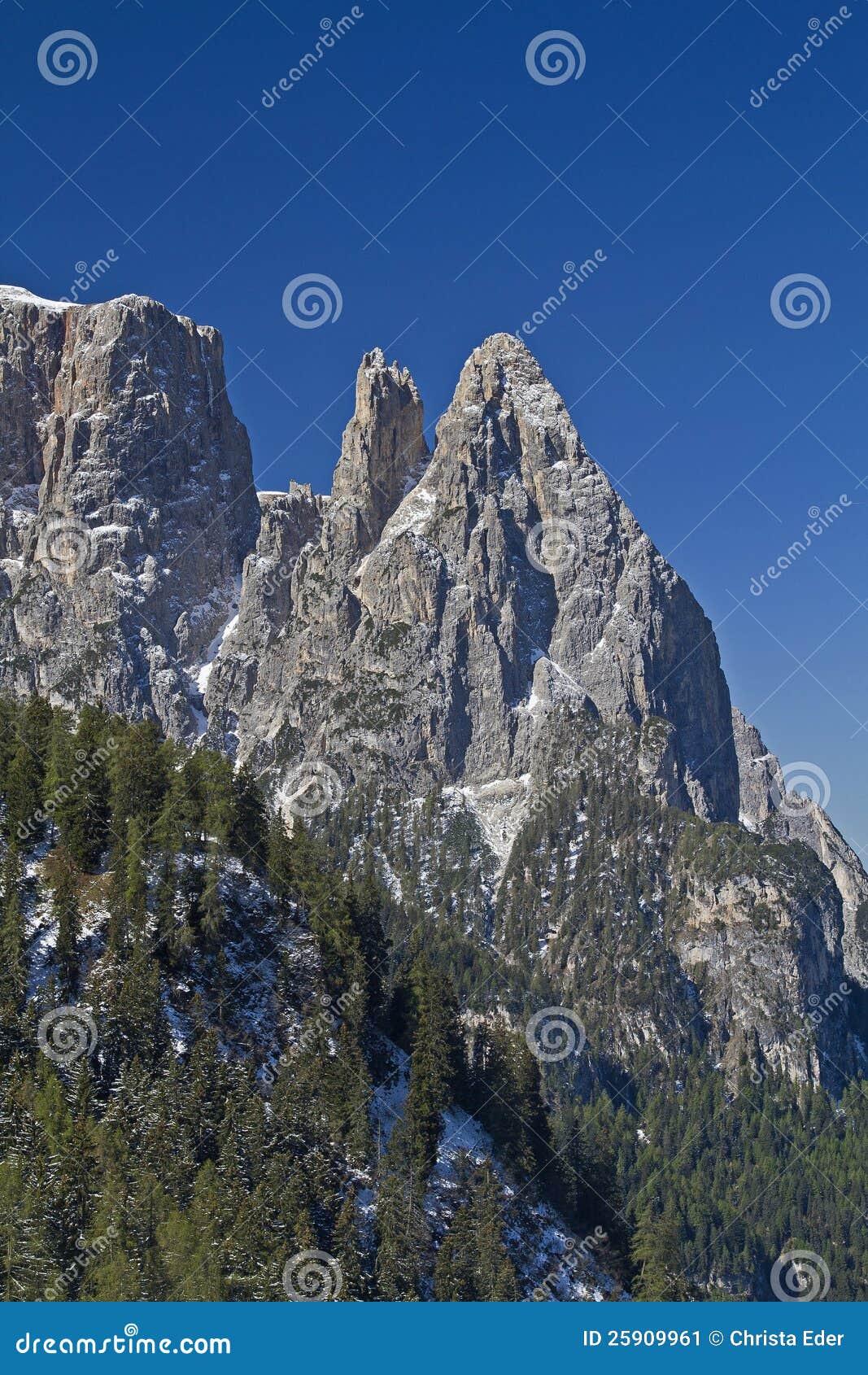 Schlern mountains stock image. Image of massif, tyrol - 25909961