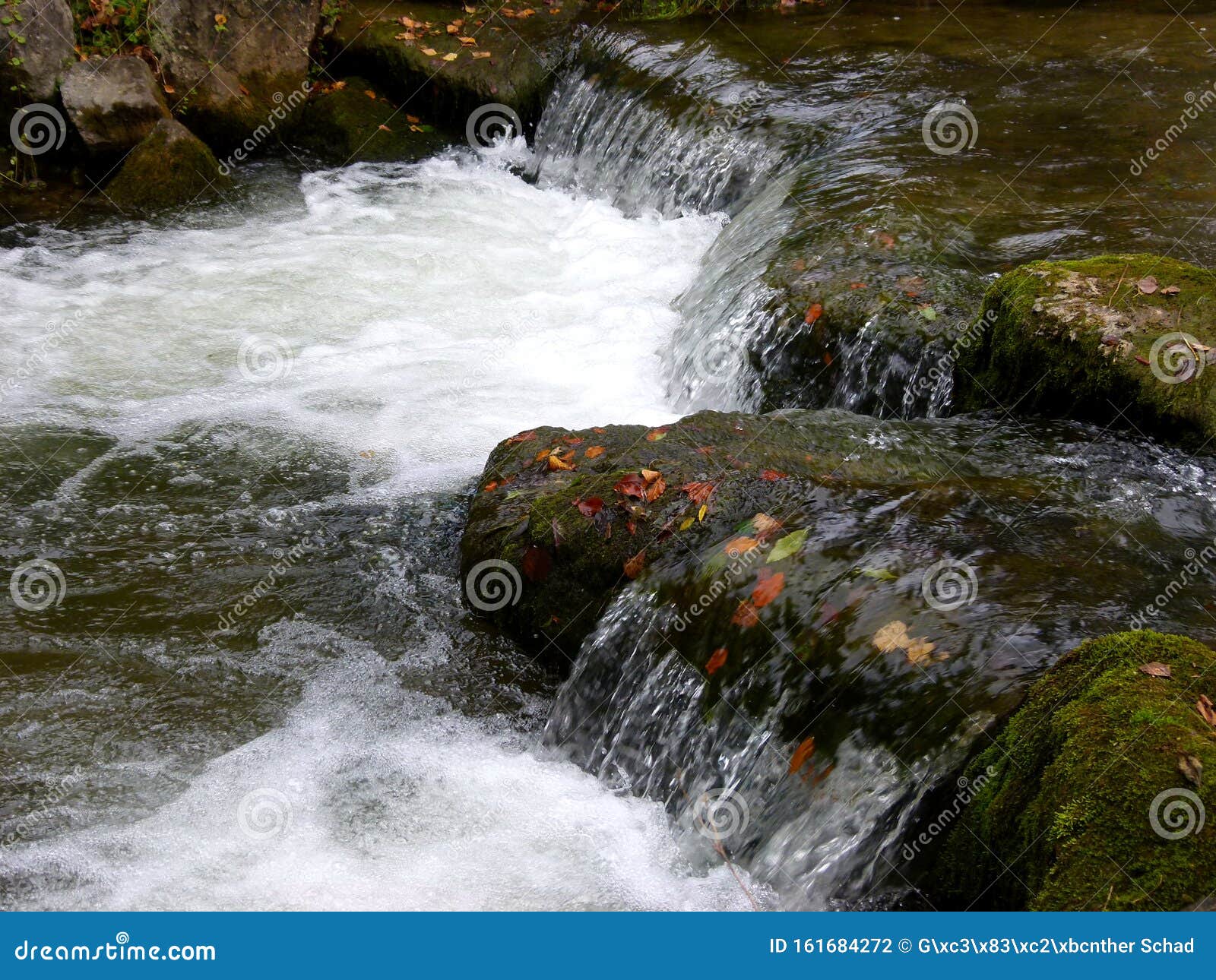 Idyll on the Rushing Mountain Stream with Crystal Clear Water 2 Stock ...
