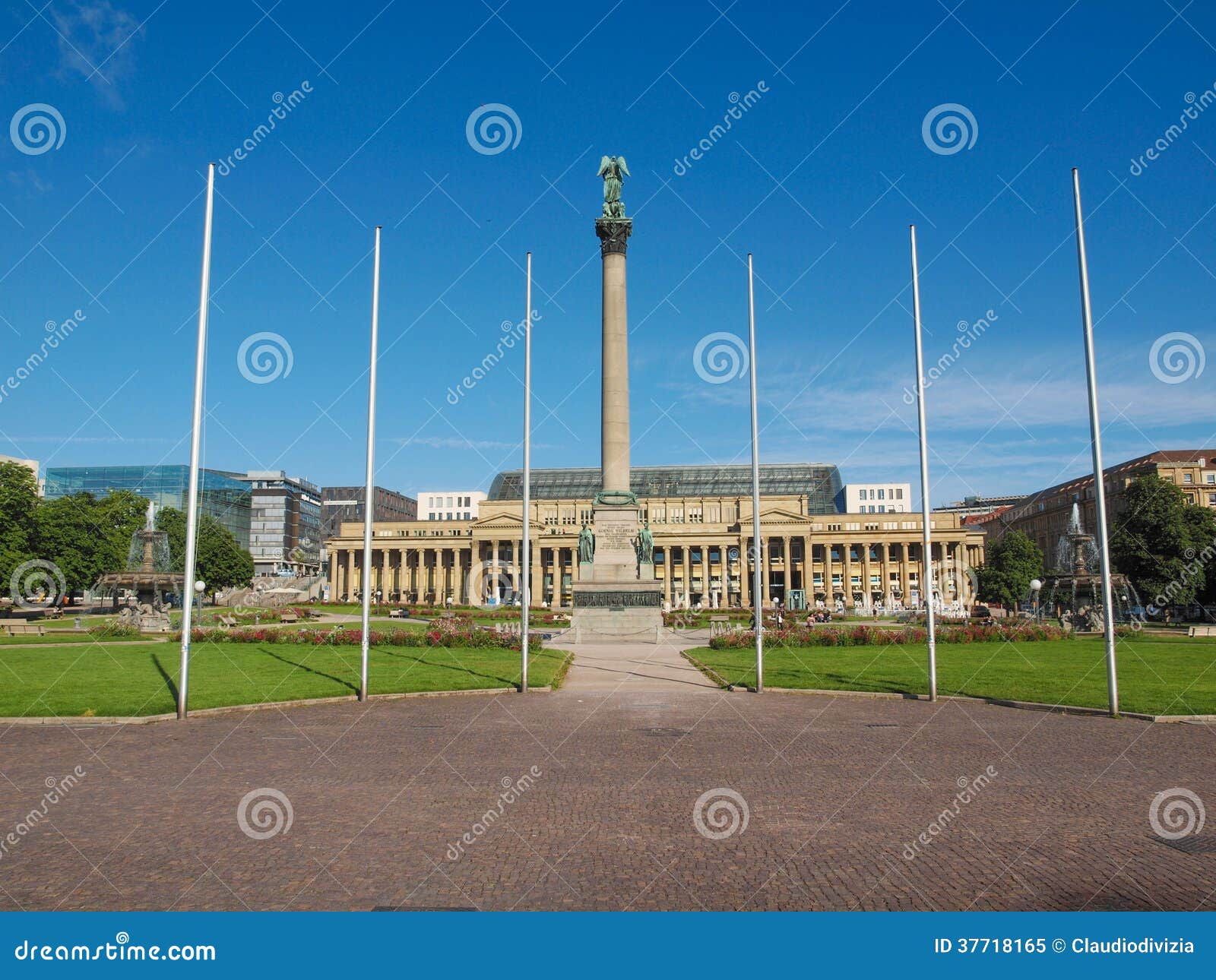 Schlossplatz (Castle Square) Stuttgart Stock Image - Image of ...