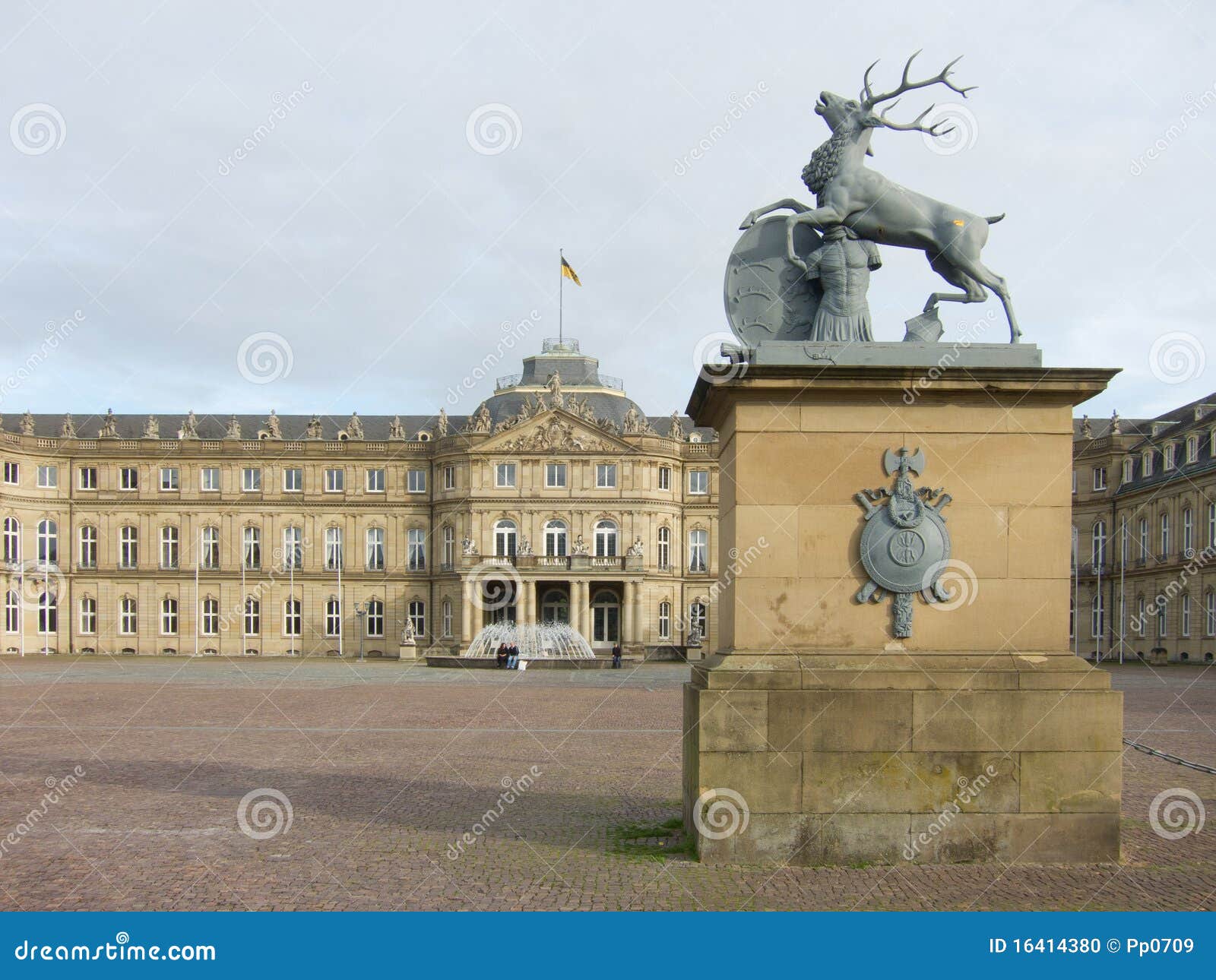 Schlossplatz with Palace in Stuttgart, Germany Stock Photo - Image of ...