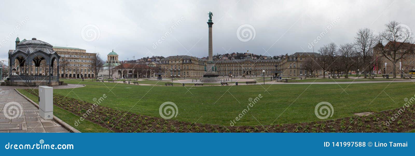 Schlossplatz Stuttgart in Winter Stock Photo - Image of center, centre ...