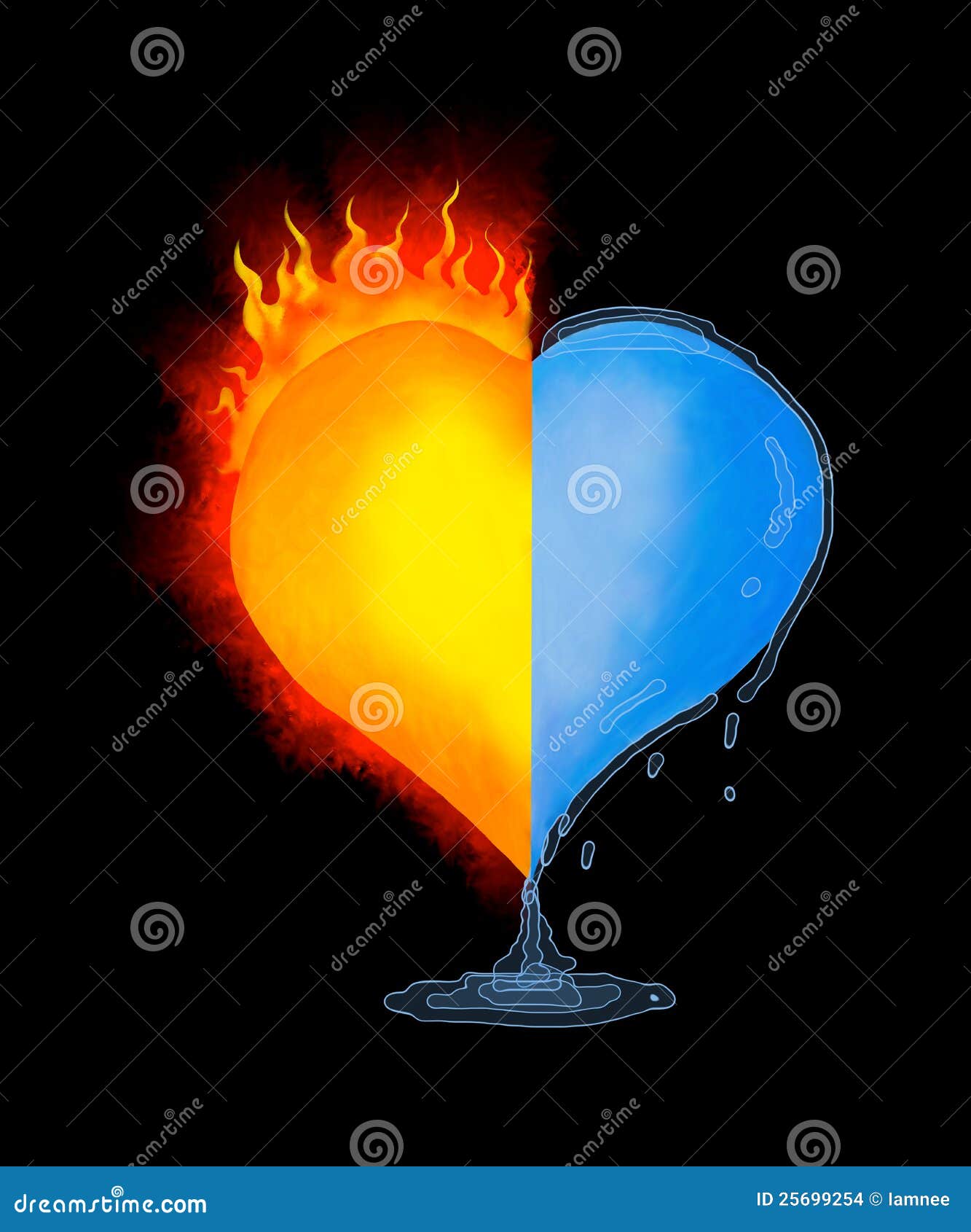 Schmelzendes Inneres Mit Liebe Stock Abbildung - Illustration von ...