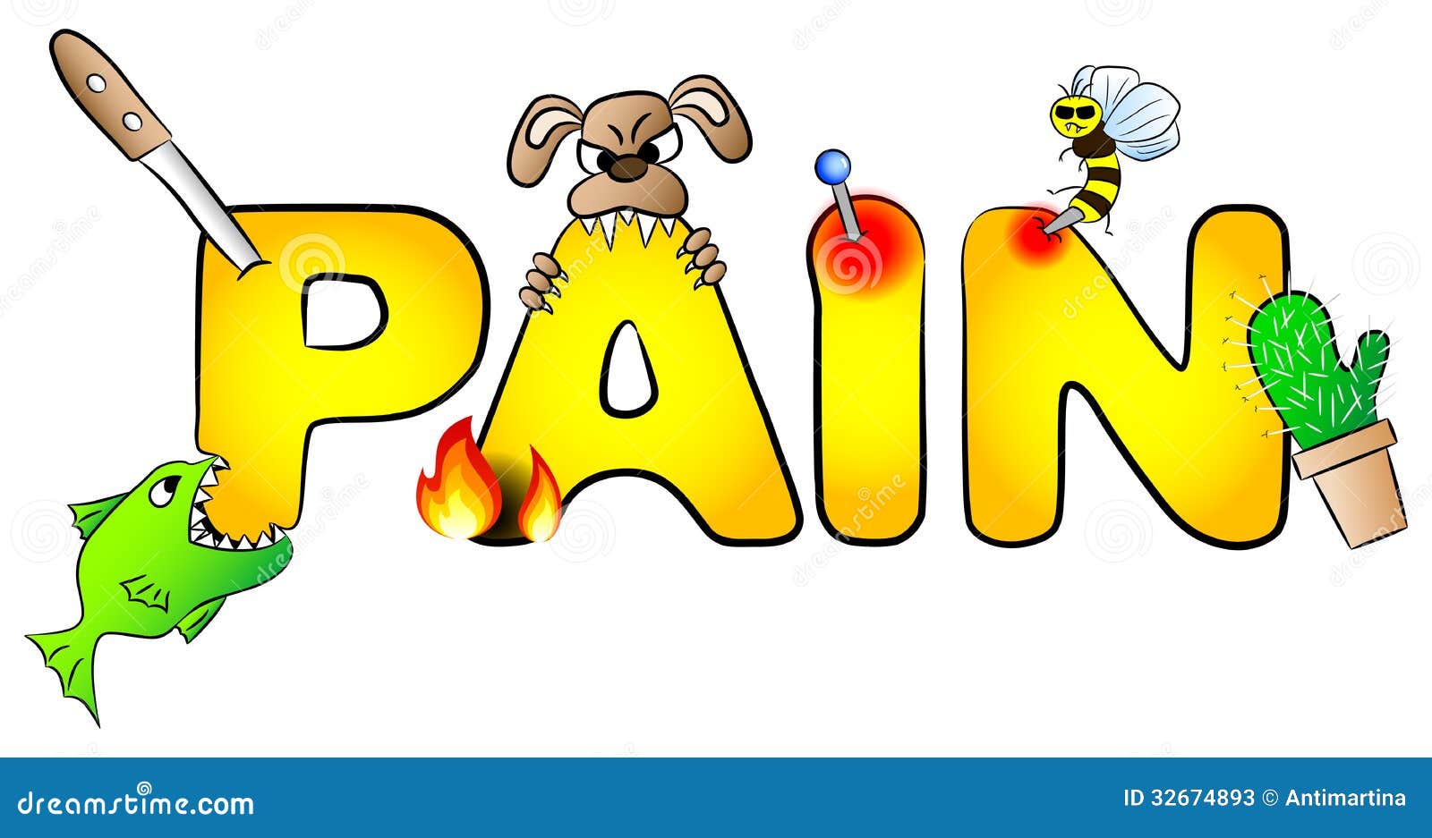 Schmerz Mit Vielen Schmerzen Vektor Abbildung - Illustration von vektor ...