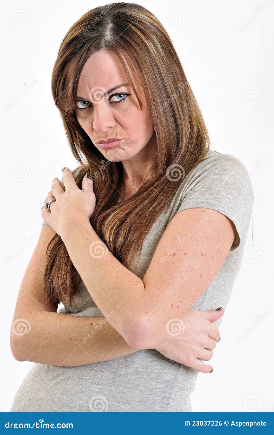 Schmollen Oder Traurige Frau Stockfoto - Bild von gesicht, mündlich ...