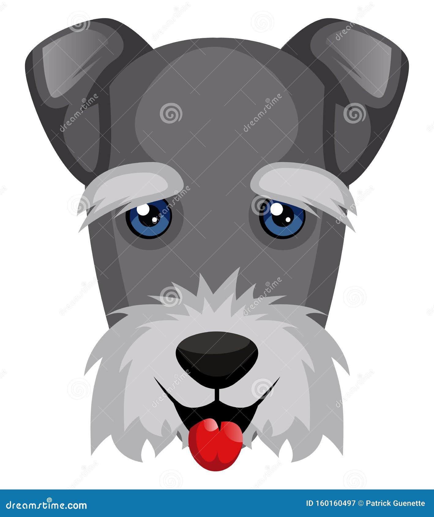 Schnauzer Illustration Vector Stock Vector - Illustration of head ...